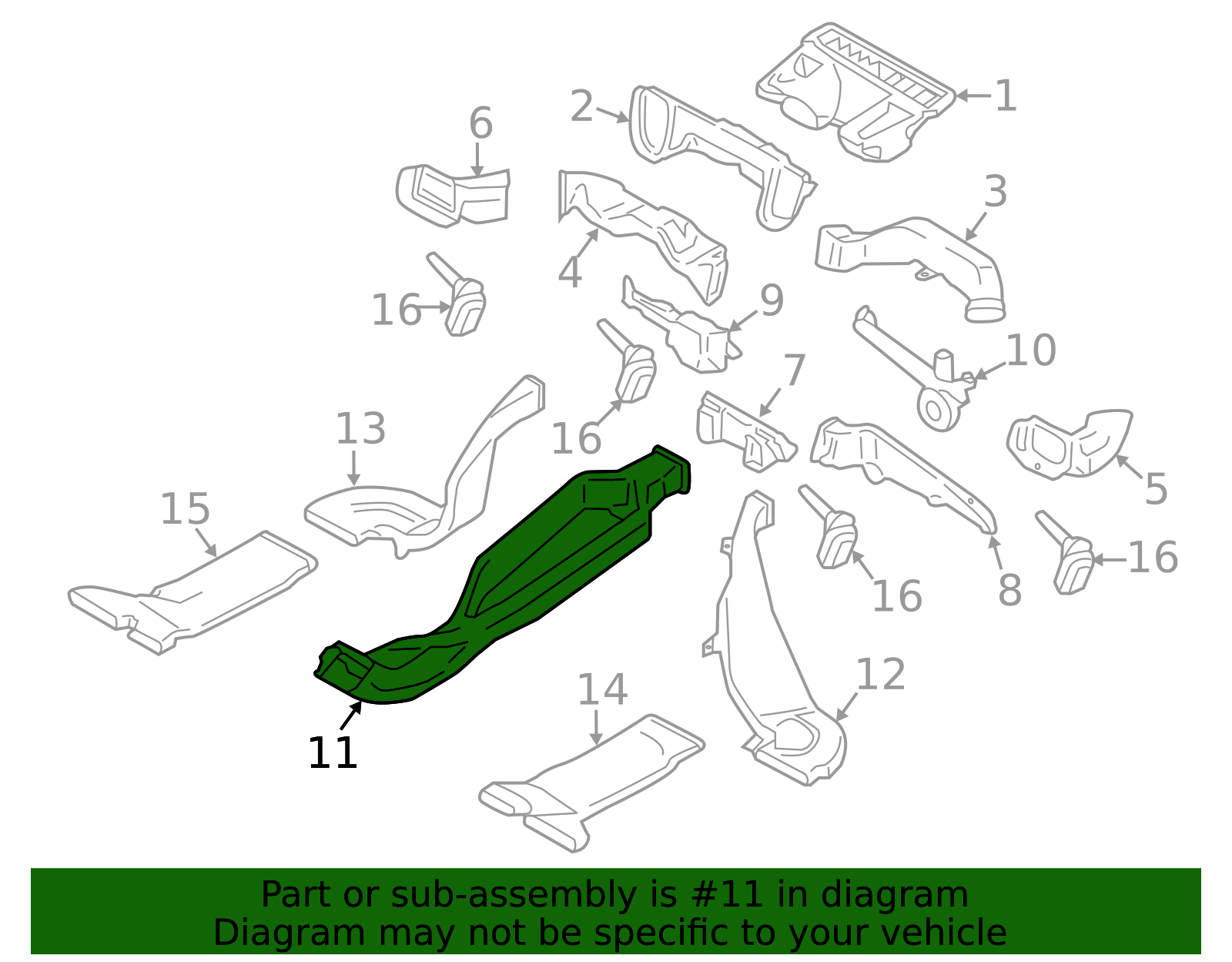 Air Duct - Dash Ventilation Restored 95B-857-039-B | AutoNation Parts