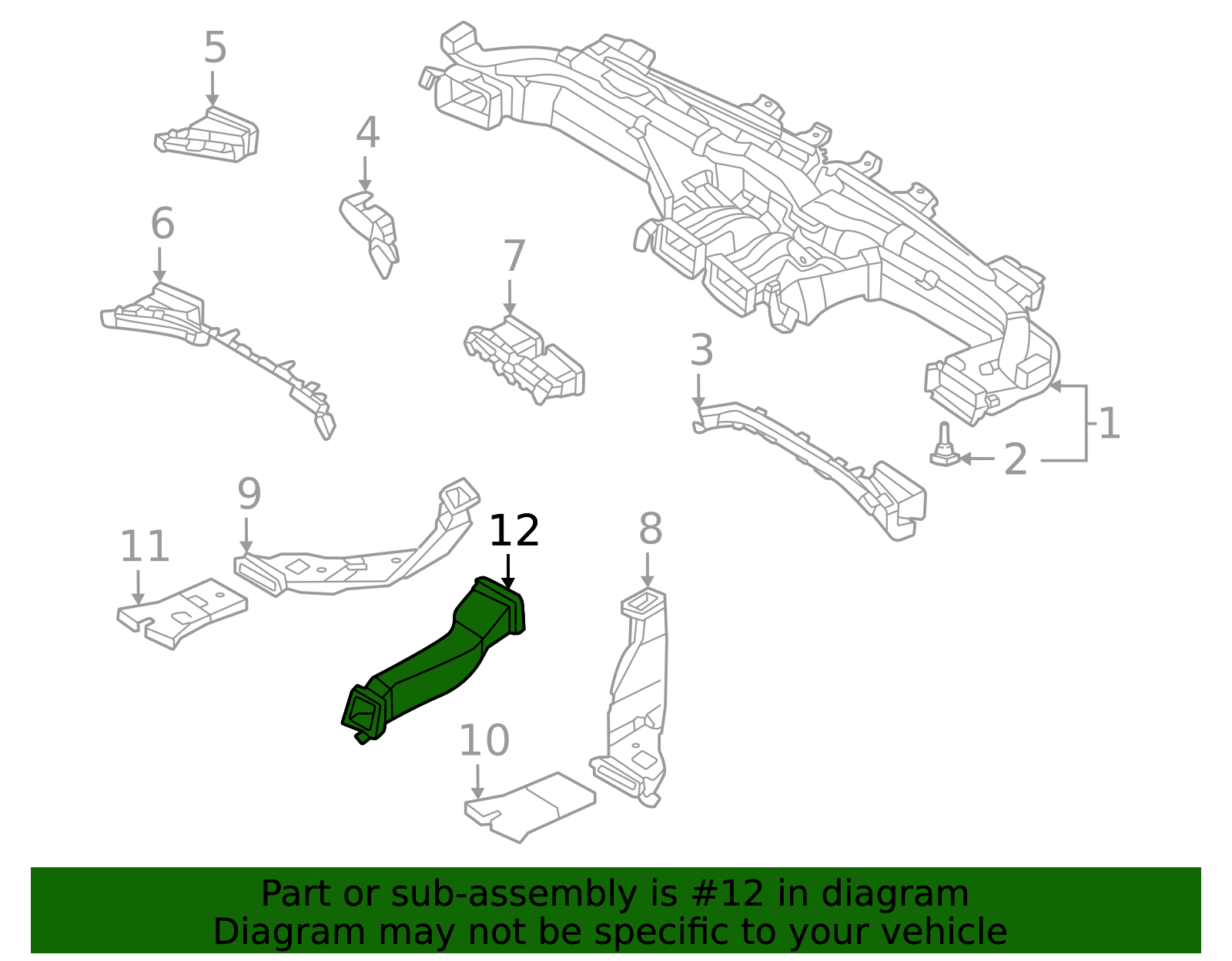97010-N9010 - High-Quality Center Duct for 2022-2024 Hyundai Tucson ...