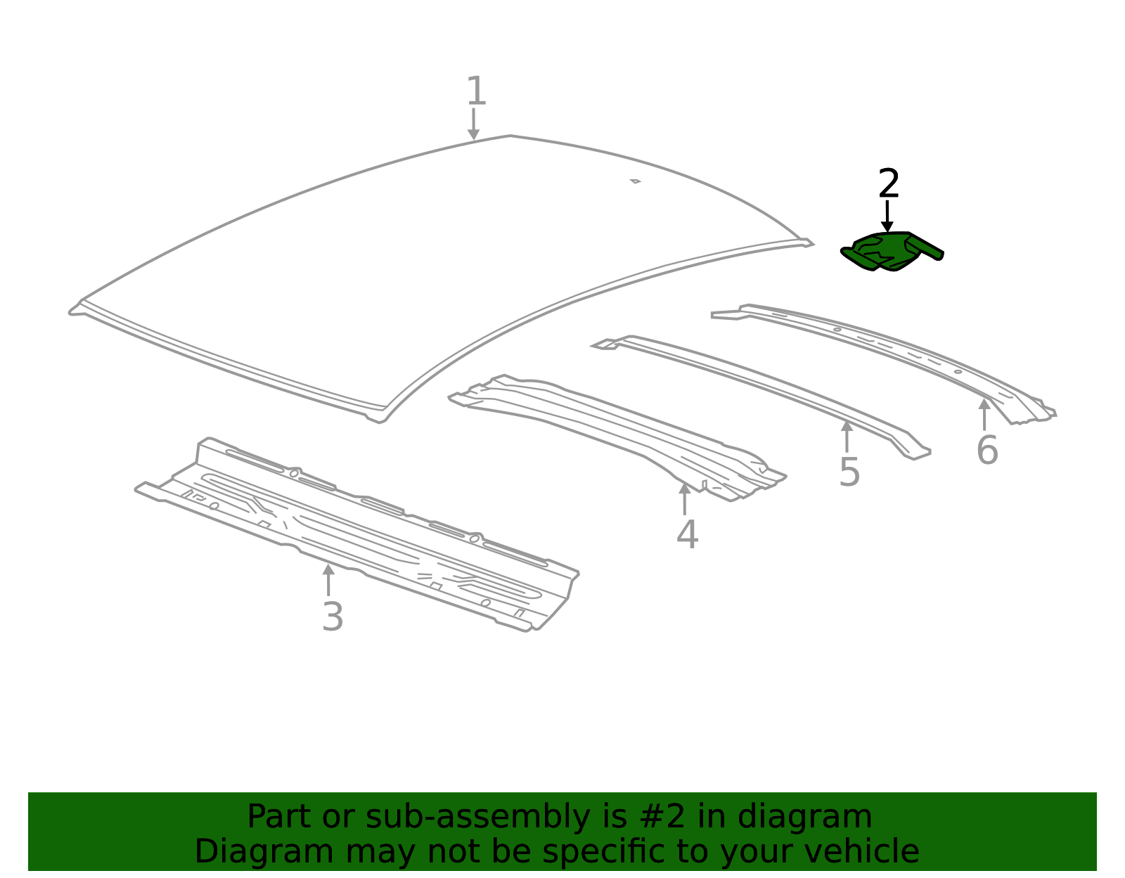 22745480 - Roof Panel Sunroof Opening Reinforcement 2013-2017 Cadillac ...