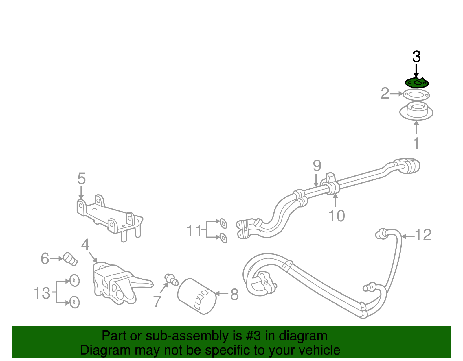 1985-2010 GM Oil Filter Adapter Gasket 88893989 | OEM Parts Online