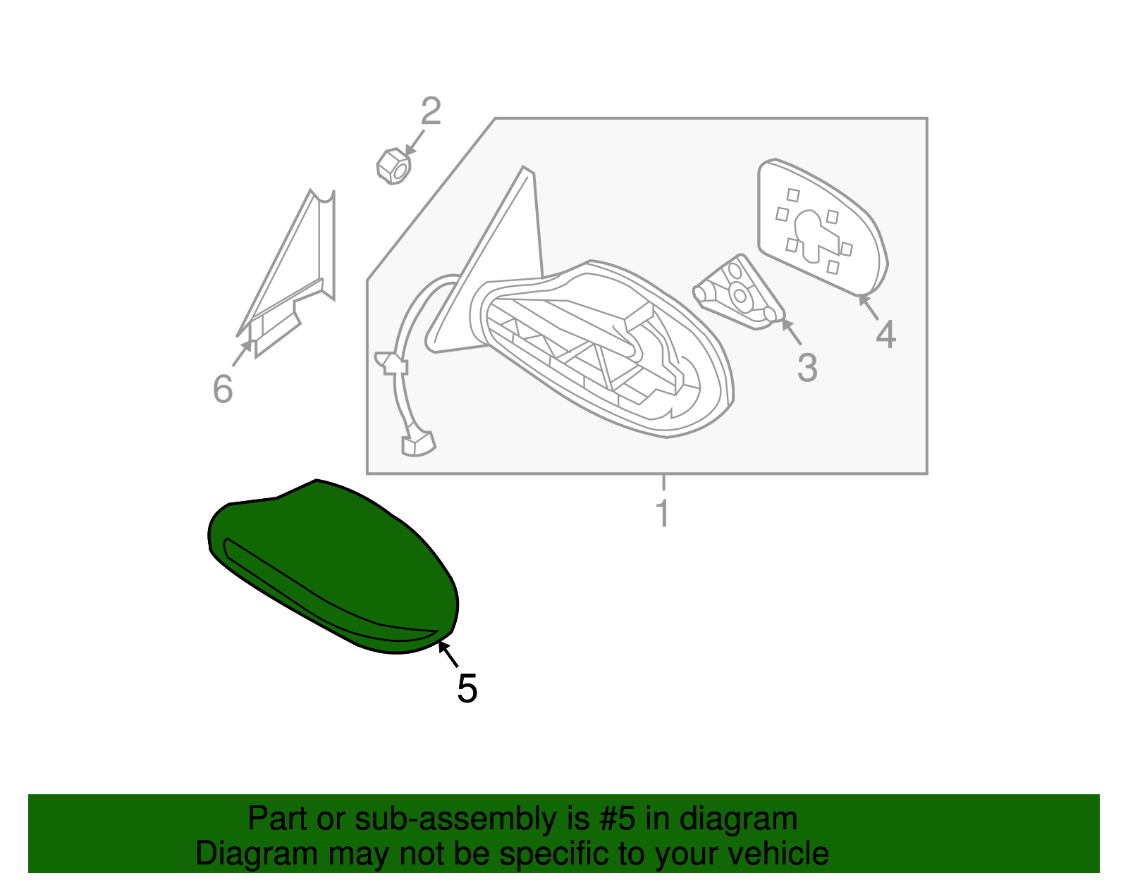 96374-9N80A - 2009-2014 Nissan Maxima - Mirror Cover | Anicra Nissan Parts