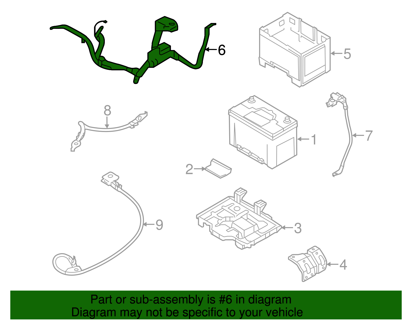 91850-4C110 - Positive Cable 2012-2015 Kia Optima | Kia.Parts Store