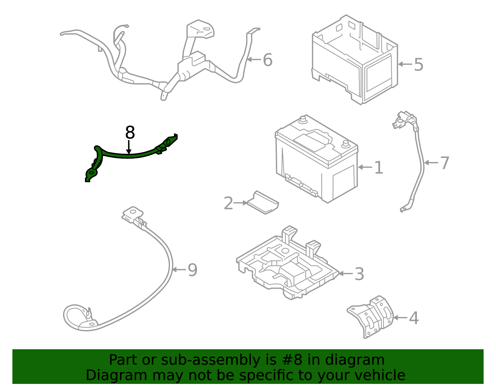 2014-2015 Kia Optima Battery Cable 37180-2T860 | QuirkParts