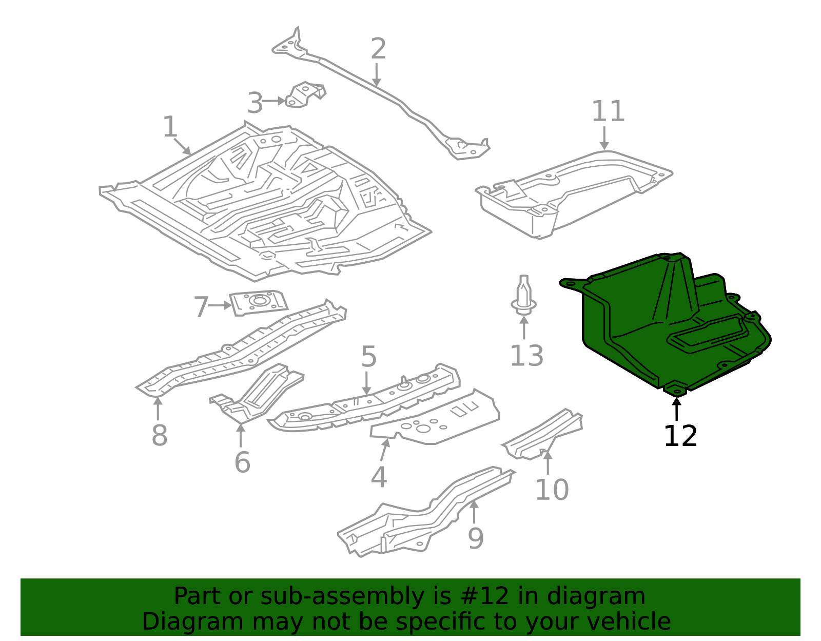 58724-0E050 - Under-Body Shield 2011-2013 Toyota Highlander | Toyota ...