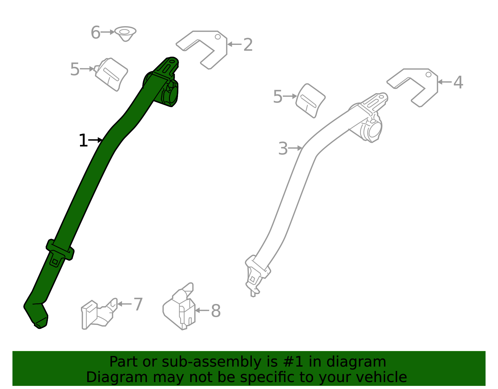888443rm8a - Nissan Outer Belt Assembly 2013-2019 Nissan Sentra ...
