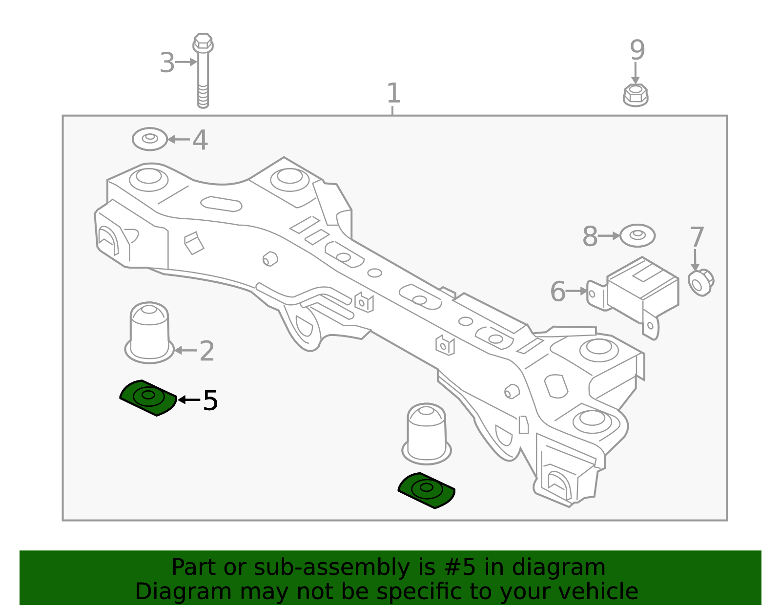 2013-2018 Hyundai Santa Fe Sport Suspension Cross-Member Retainer 55485 ...