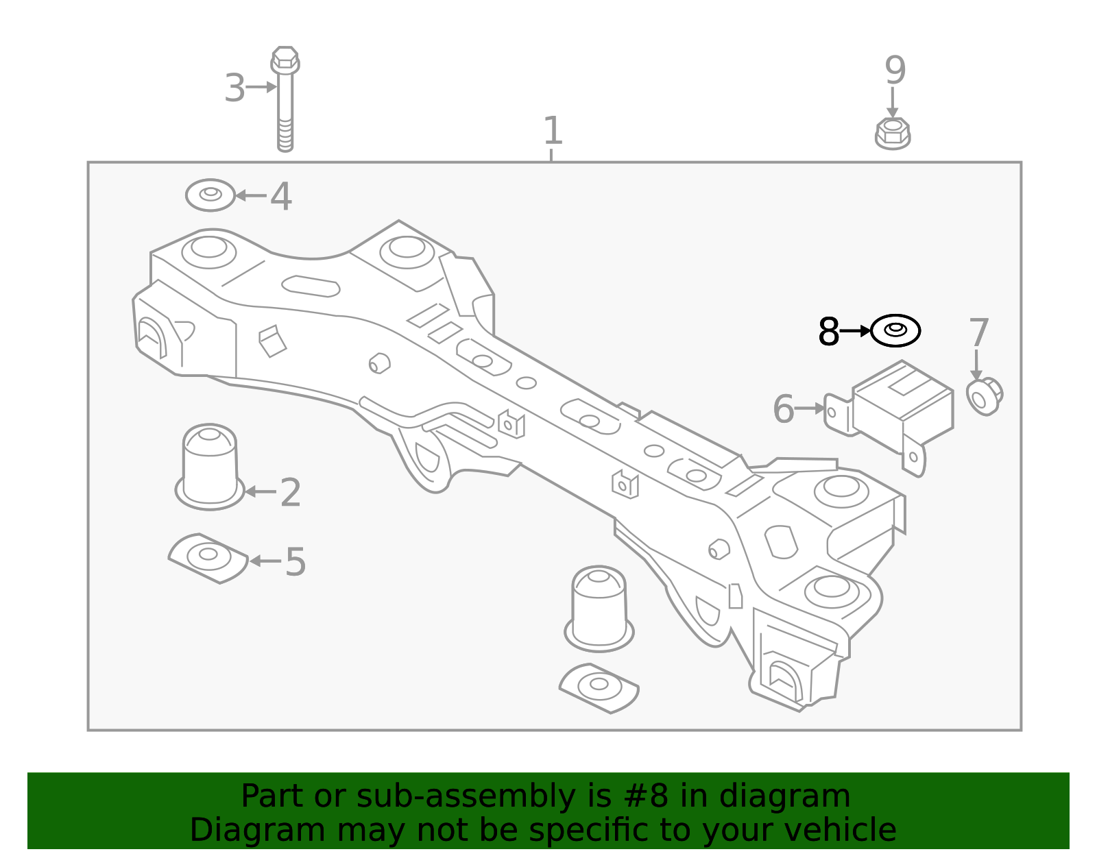 Suspension Cross-Member Stopper 62478-2W000 | MotorMotor