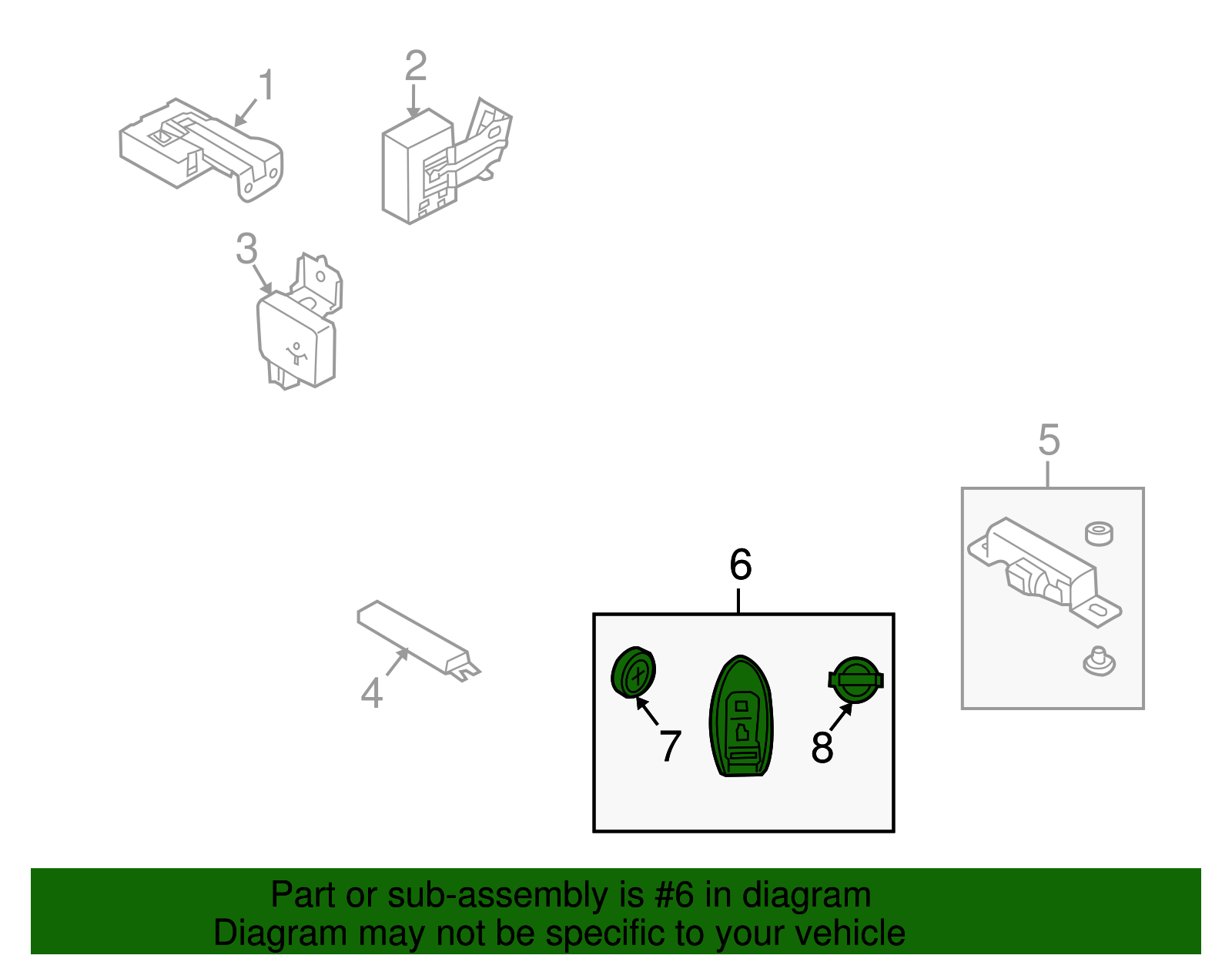 285E31LK0D - Nissan Remote Control Key Fob (Vehicles W/ I-Key) 2009 ...