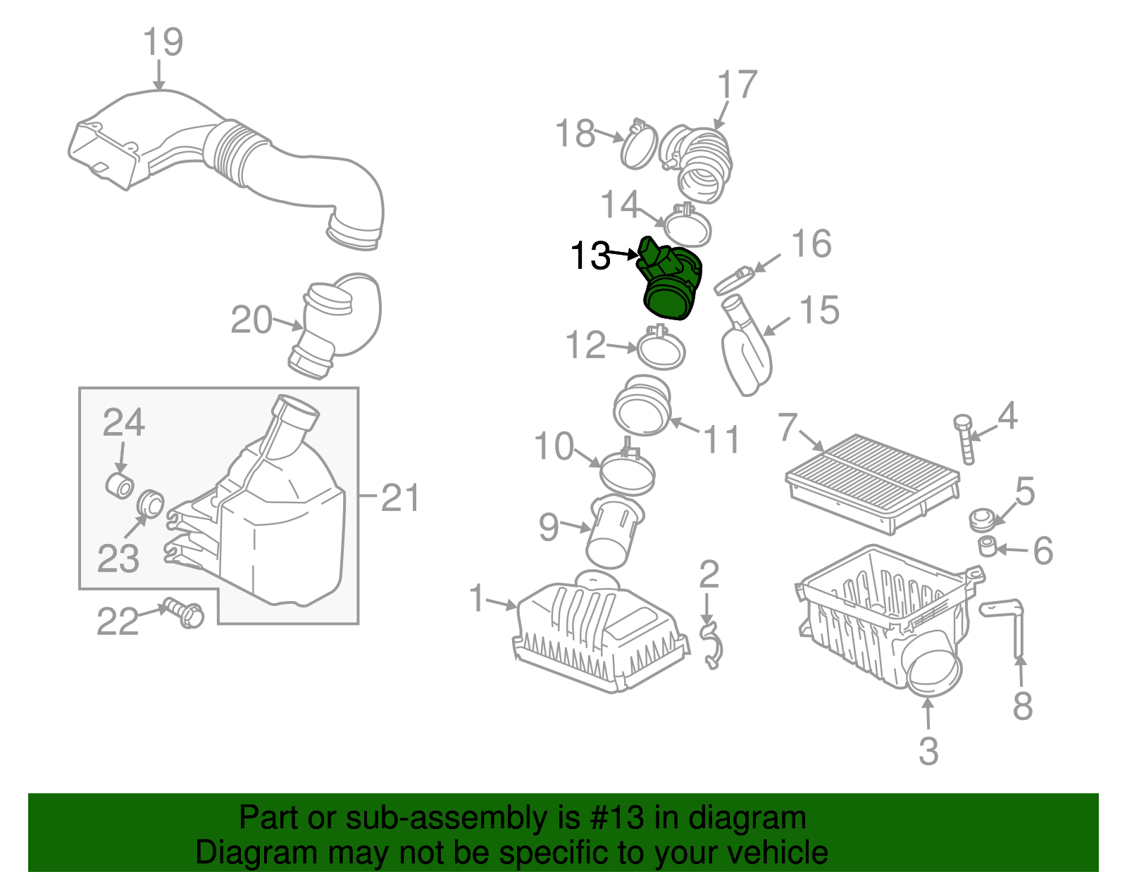 Hyundai - 28164-23700 - Mass Air Flow Sensor - 2002-2009 Hyundai | OEM ...