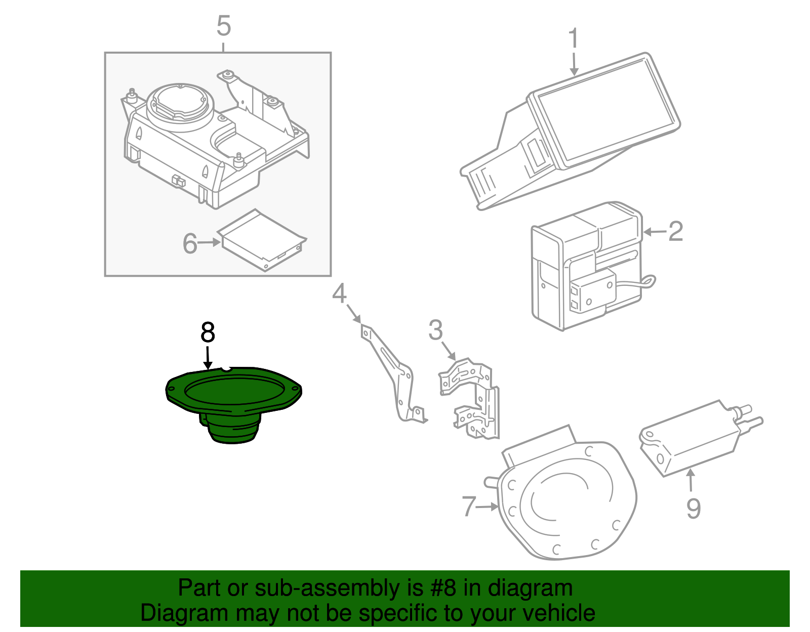 1999-2011 Ford Speaker 6U5Z-18808-EA | OEM Parts Online