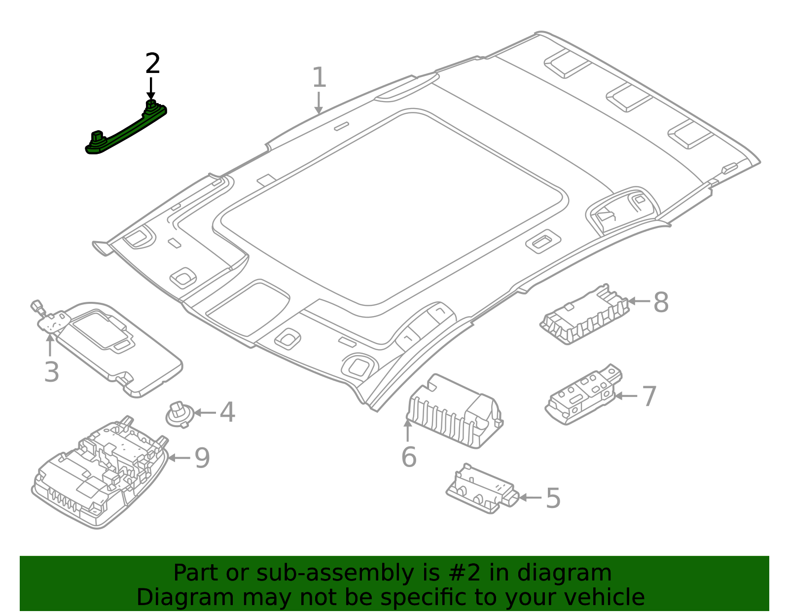 2023-2025 Nissan ARIYA Grip Handle 73940-6SA1A | Bill Kay Nissan Parts