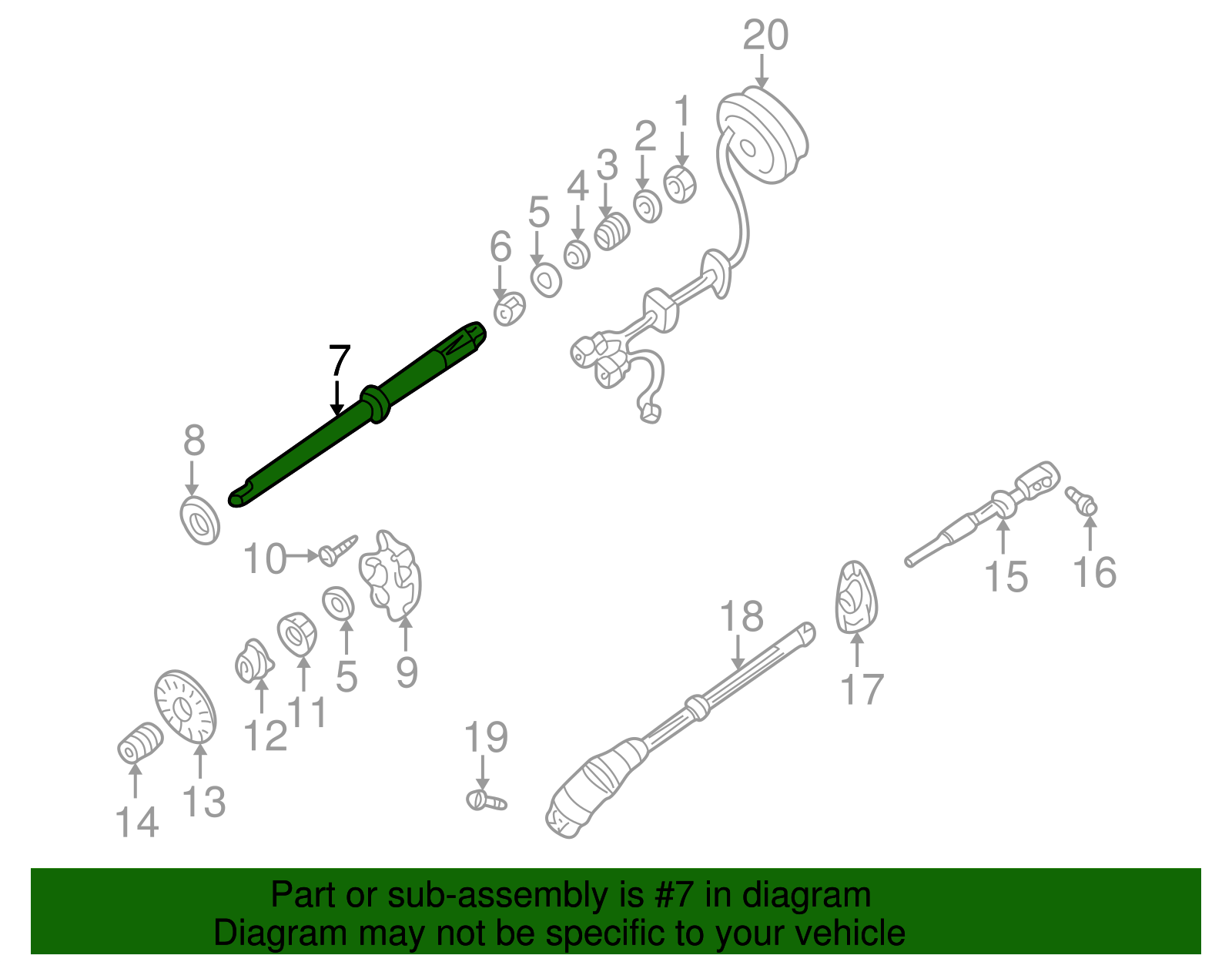 ZZM0-32-550 - Upper Shaft 1994-2009 Mazda | Florida Mazda Parts