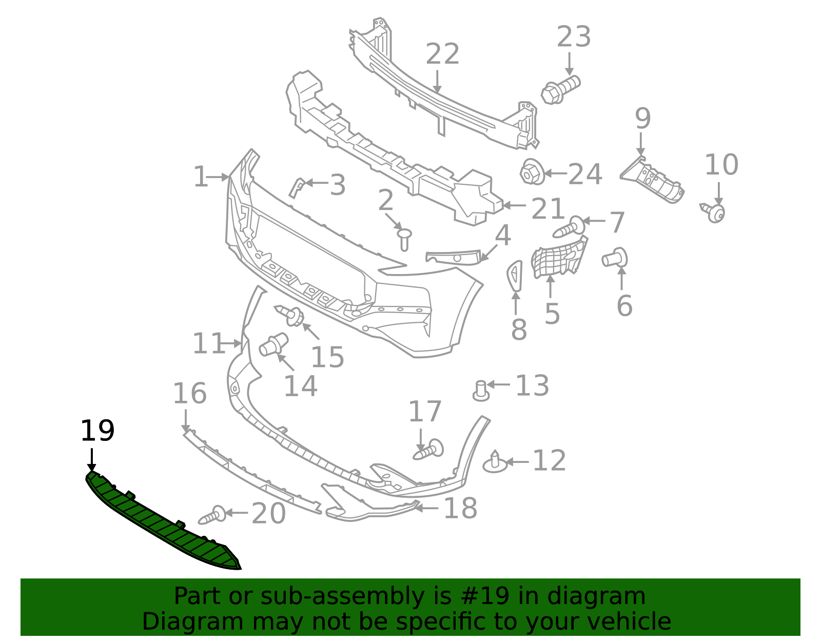 2021-2023 Hyundai Santa Fe Bumper Grille 86530-S2600 | OEM Parts Online