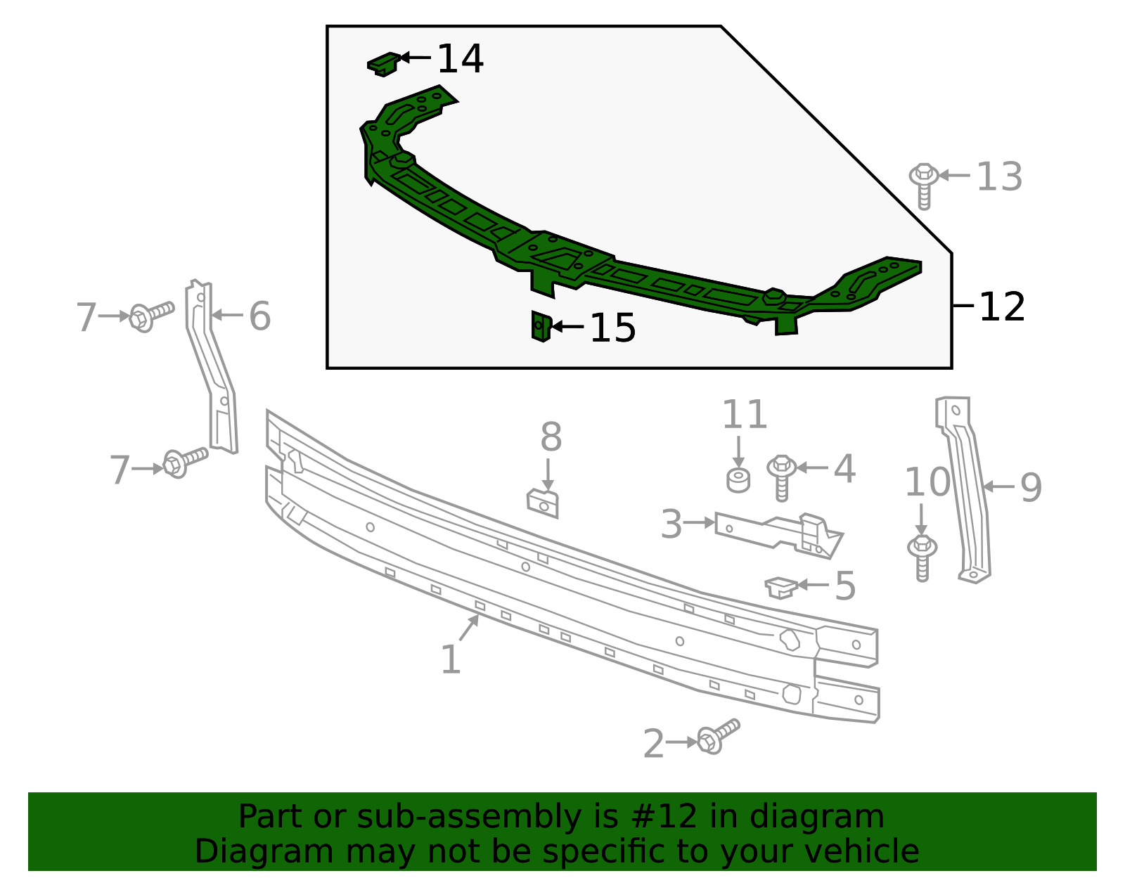 2019-2026 Chevrolet Blazer Front Bumper Fascia Center Support 84623709 ...