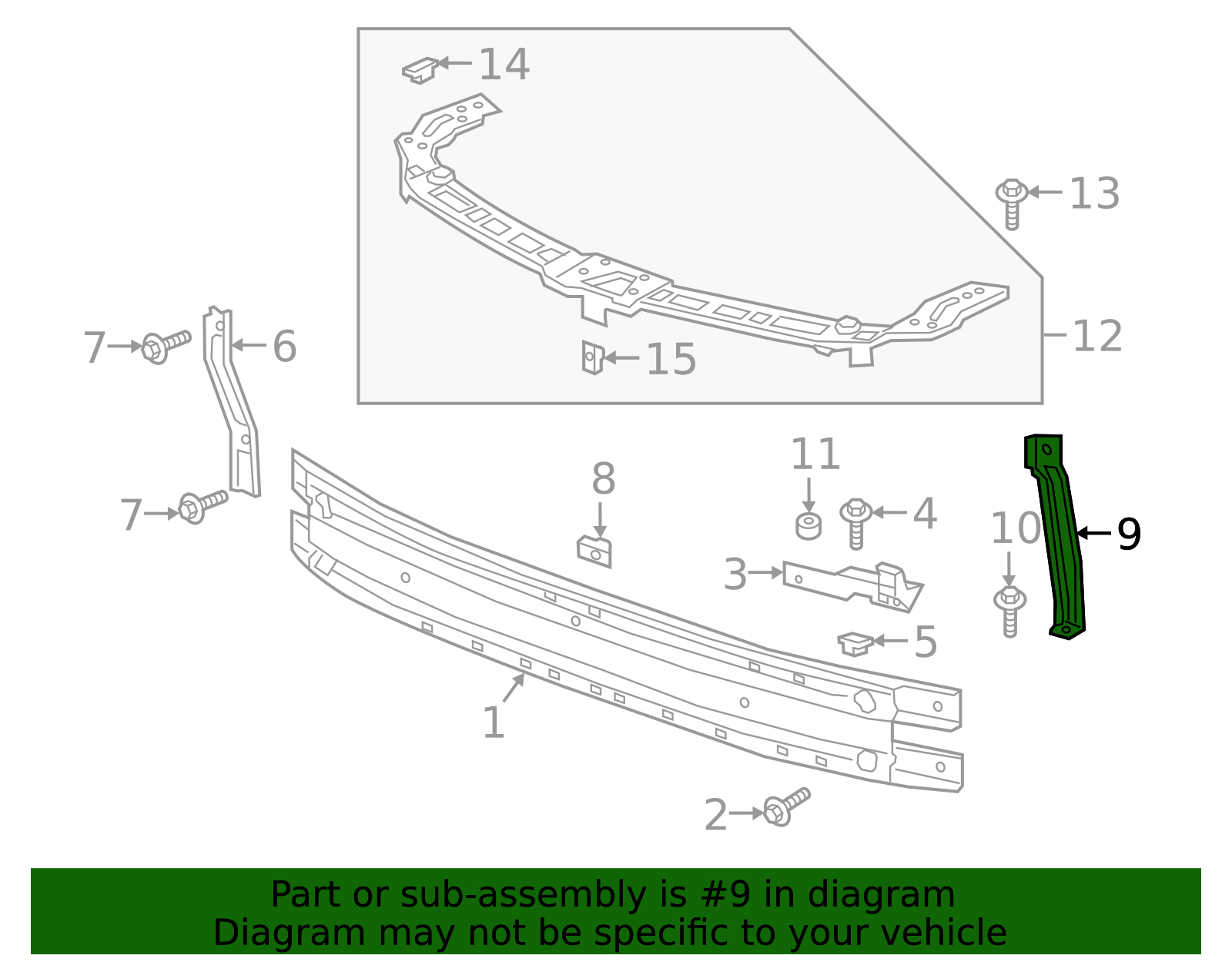 2019-2026 Chevrolet Blazer Front Driver Side Bumper Fascia Support ...