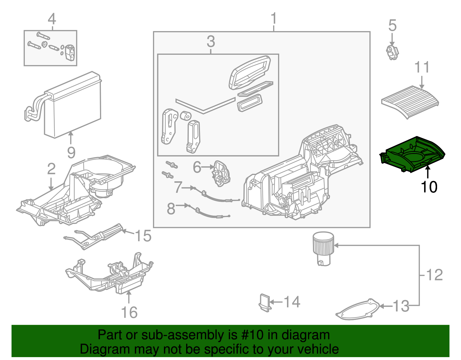 2003-2011 GM Blower Case 15233160 | Shop Matick Buick GMC