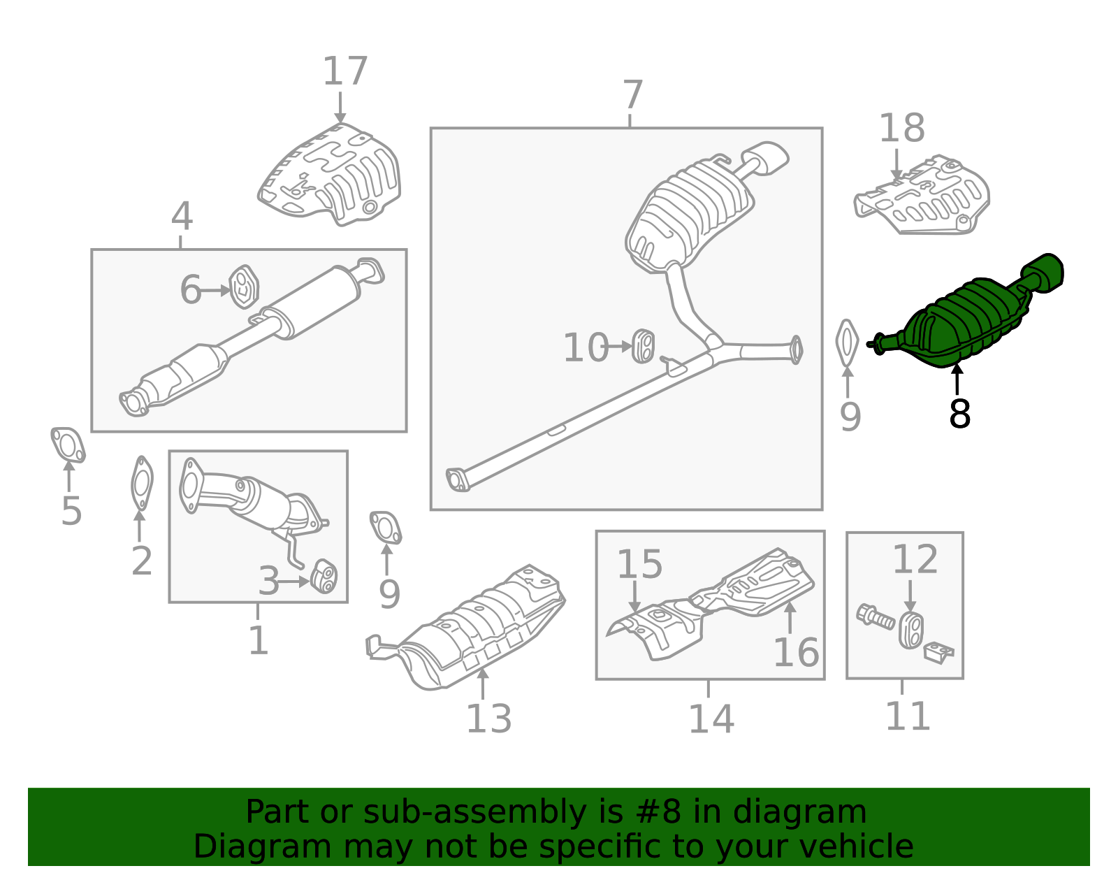 28710-4C100 - Muffler & Pipe 2012-2015 Kia Optima | Kia.Parts Store