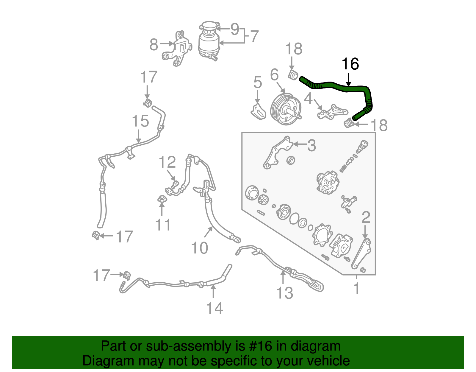 2002-2008 Toyota Reservoir Hose 44348-06180 | Toyota Parts Center