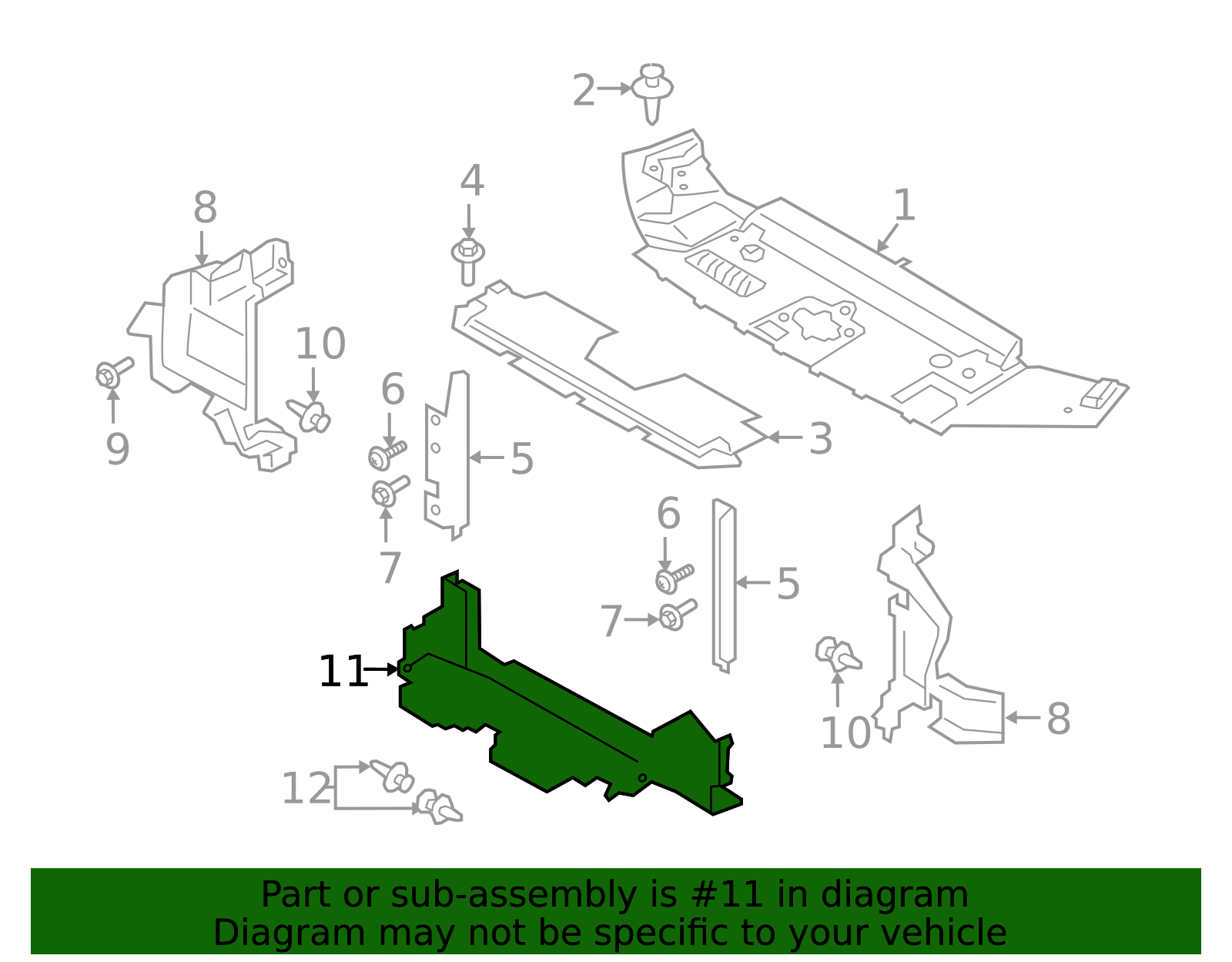 2019-2023 Ford Ranger Lower Deflector kb3z8327c | TascaParts.com