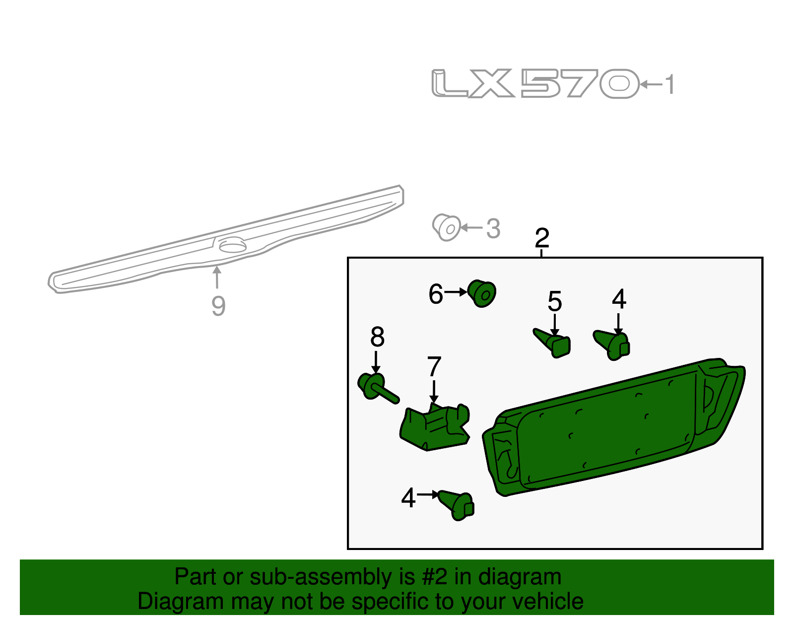 76802-60030-D1 - High-Quality Tailgate Molding for 2014 Lexus LX570 ...