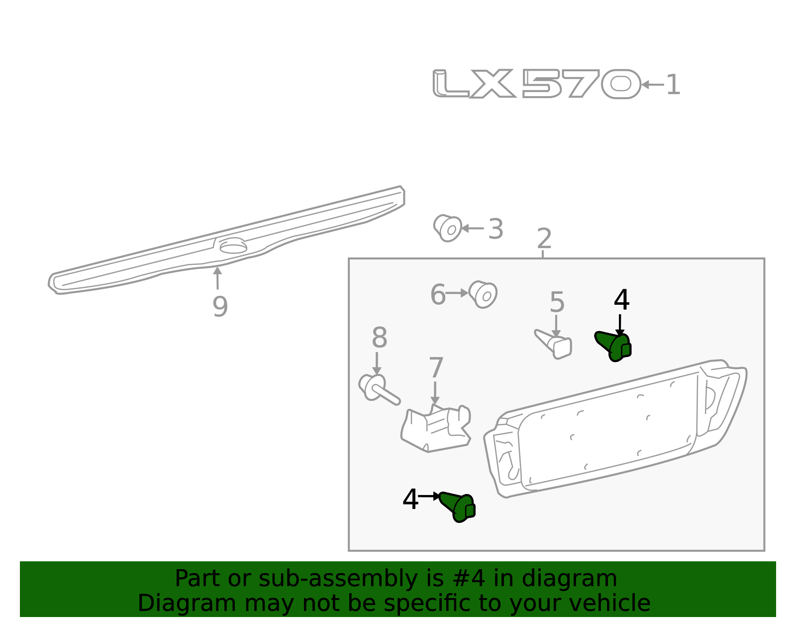 76817-68010 - Finish Panel Clip - 2008-2011 2013-2020 Lexus LX570 | My ...