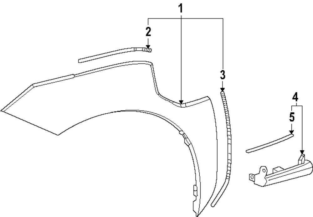 2023-2025 Toyota bZ4X Wheel Opening Molding 75602-42200 | Toyota Parts ...