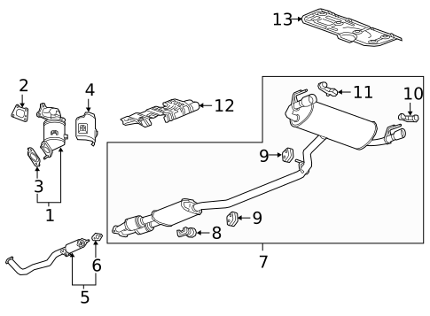 Exhaust Components for 2020 Chevrolet Traverse | GMPartsDirect.com