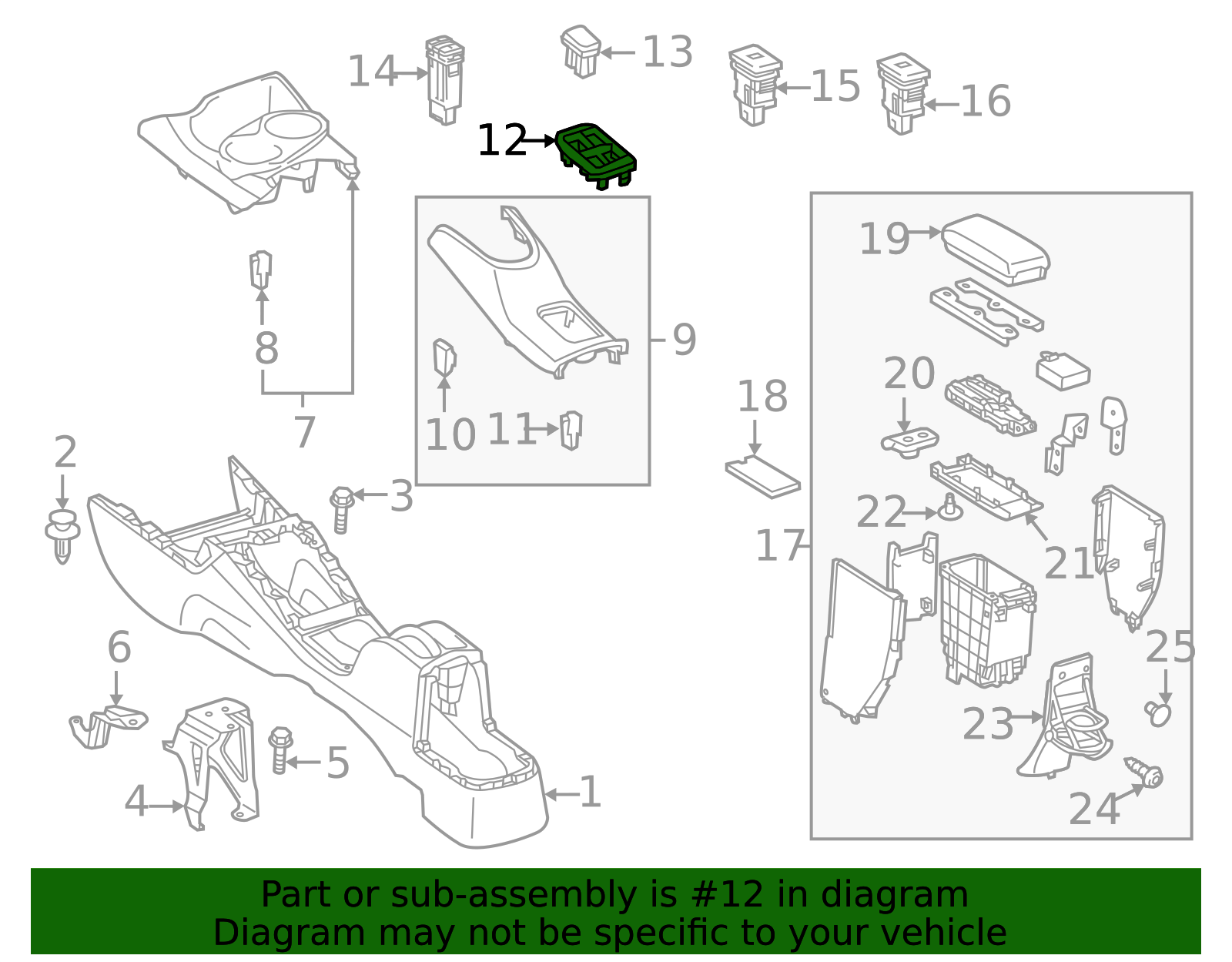 2015-2019 Toyota Prius C Switch Panel 58917-52141-C0 | Toyota Parts Center