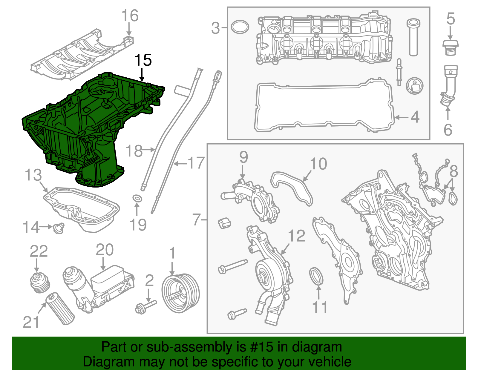 2011-2014 Volkswagen Routan Oil Pan 7B0-103-601-B | OEM Parts Online