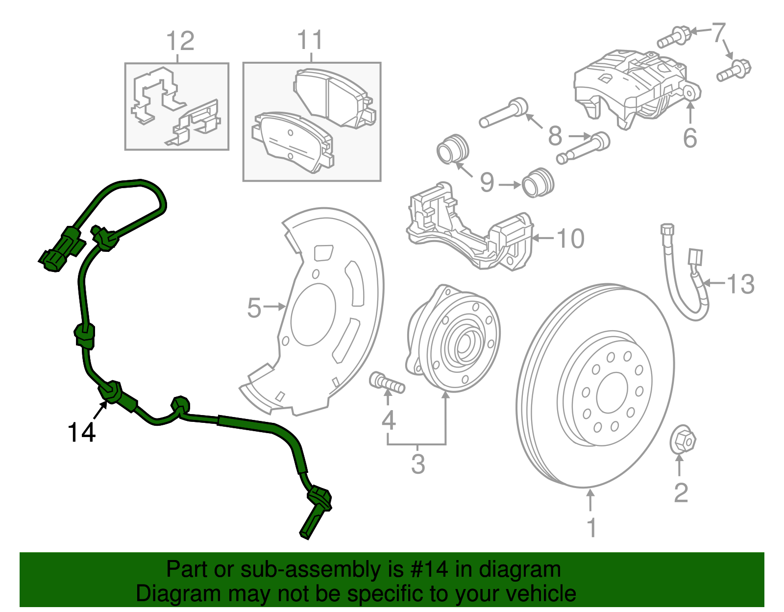42808341 - ABS Sensor 2017-2023 Chevrolet | Chevrolet Parts Direct