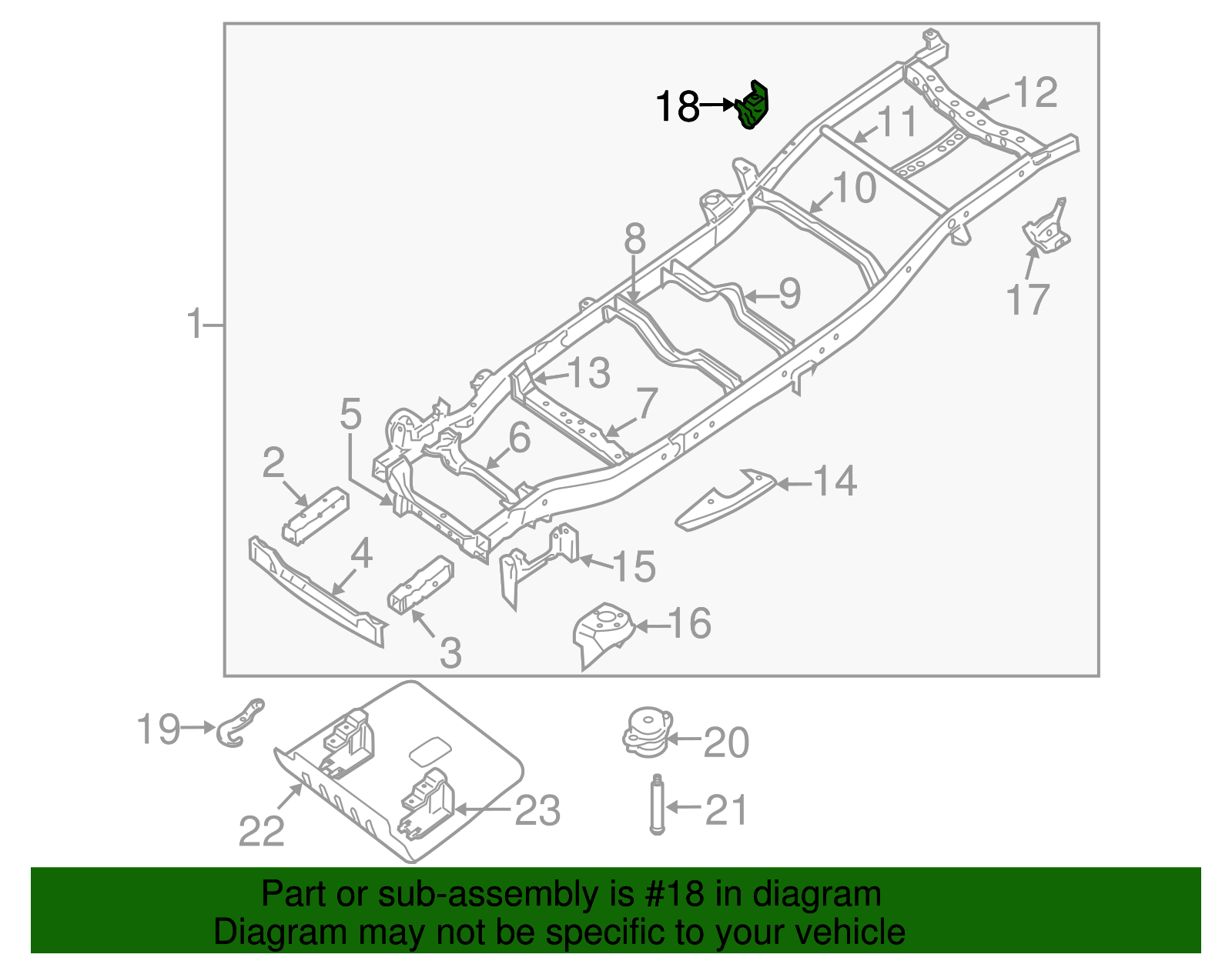 50420-7S230 - Mount Bracket - 2004-2015 Nissan TITAN | Nissan OEM Parts ...
