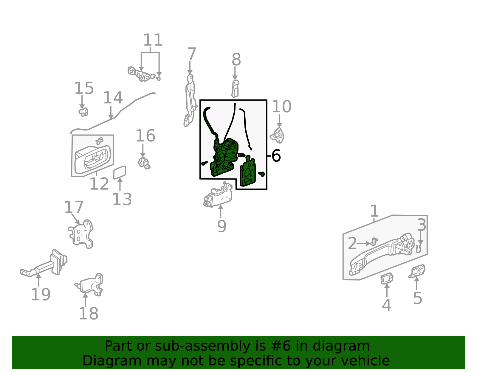 72152-S9A-A02 - Lock Assembly L Front Door - 2002-2006 Honda CR-V ...