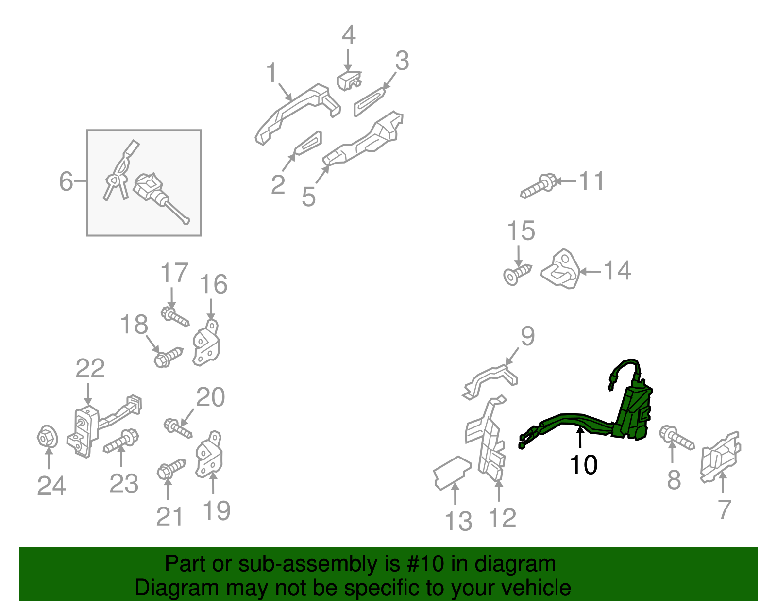 2016-2021 Hyundai Tucson Lock Assembly 81310-D3010 | OEM Parts Online