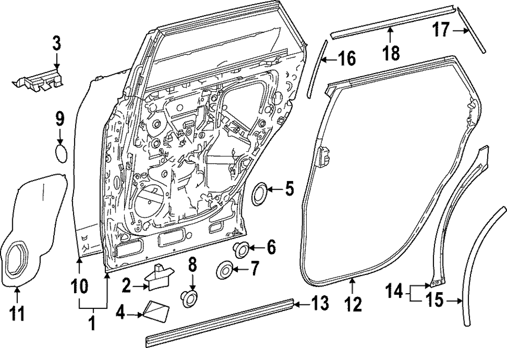 67888-42020 - Rear Weather-Strip 2023-2025 Toyota bZ4X | Toyota San ...