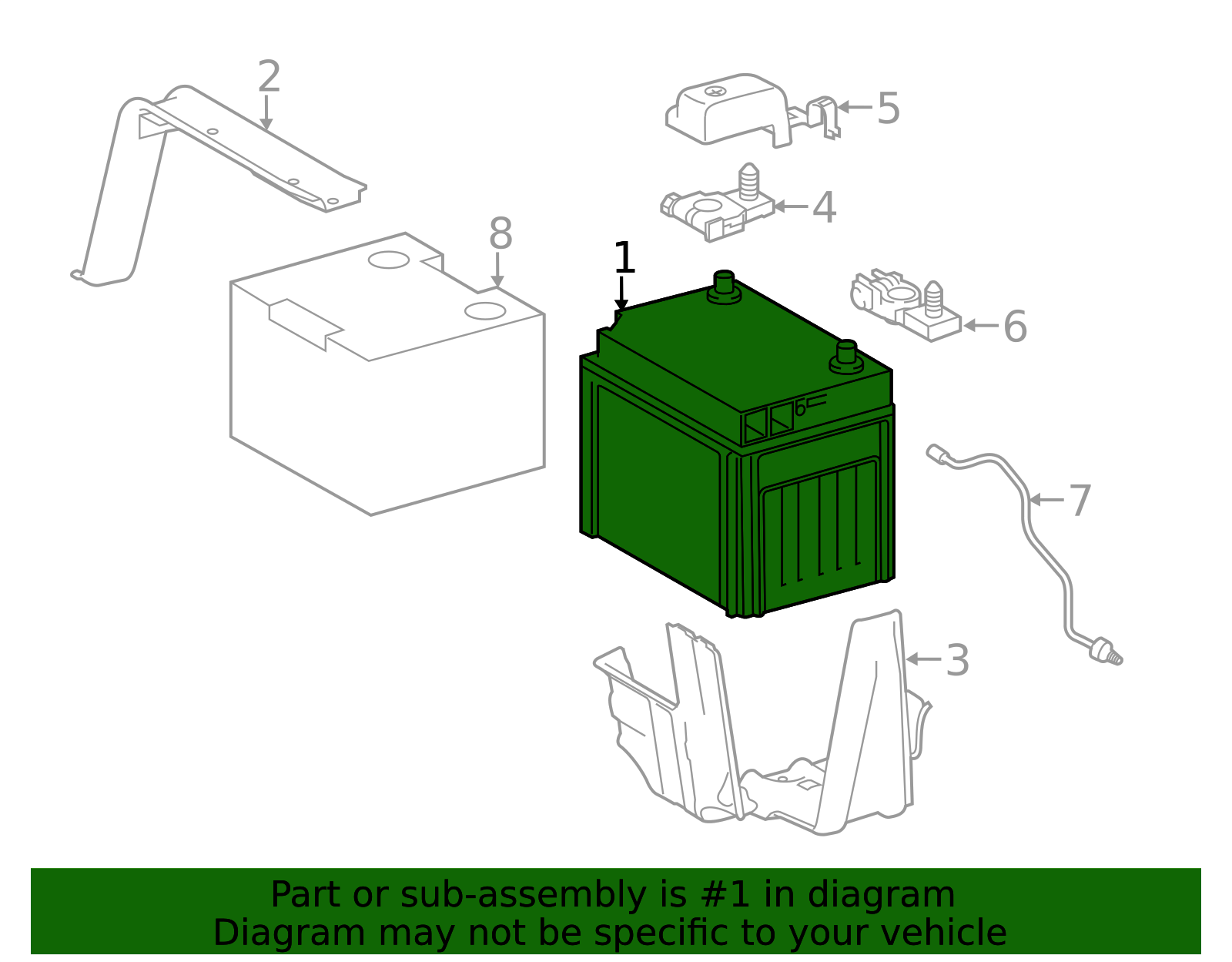 28800-31293 - Battery - 2011-2019 Toyota Highlander | OEM Genuine ...