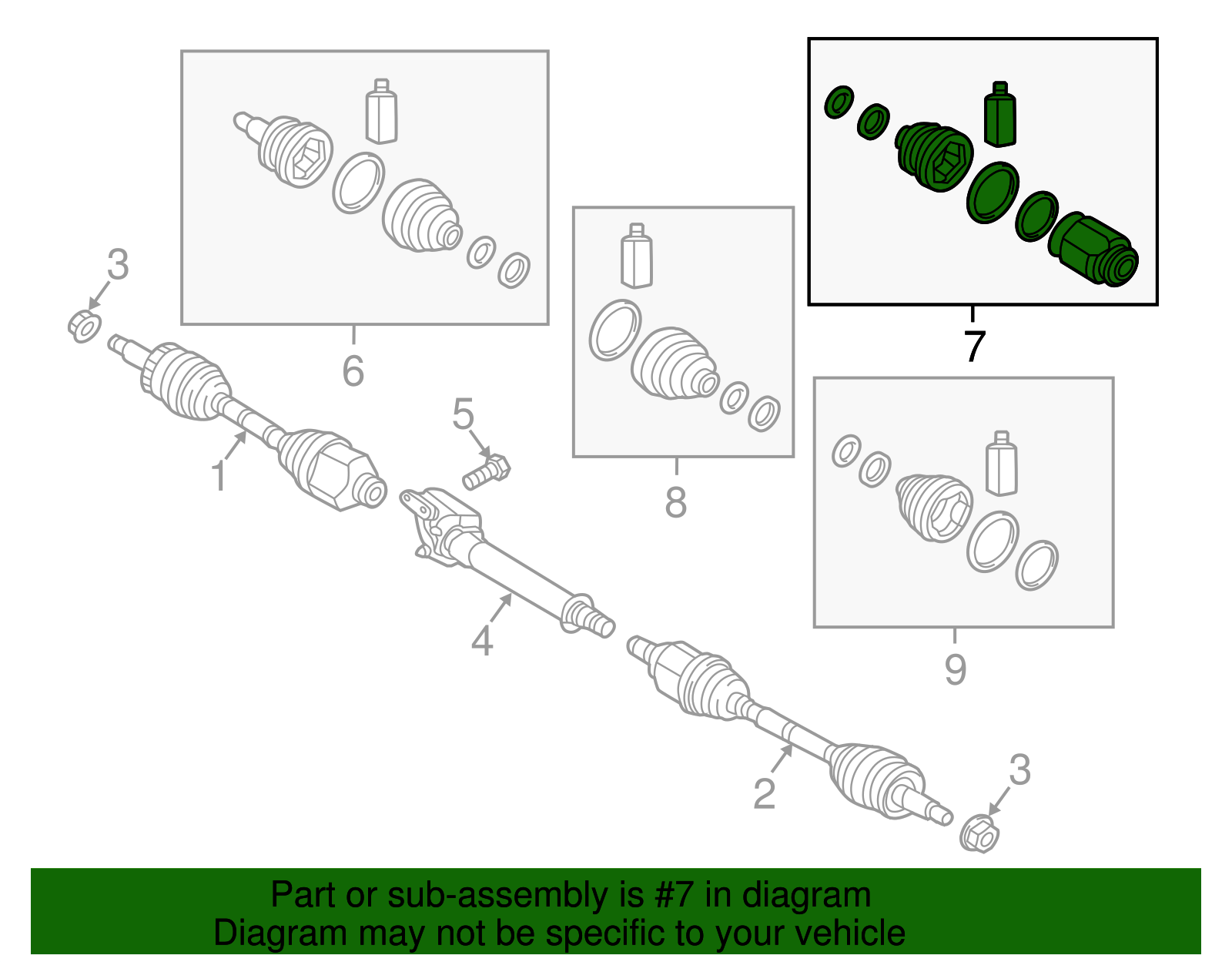 49582-C5080 - Inner Cv Joint 2019-2022 Kia | Kia.Parts Store