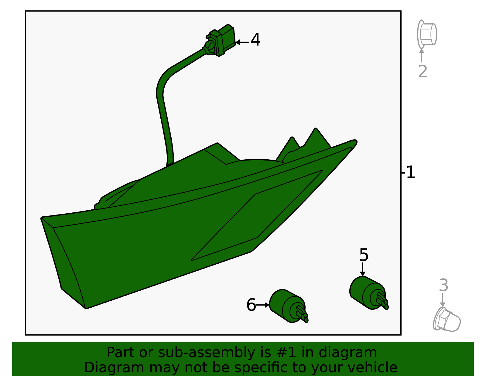 2020-2025 Nissan Sentra Backup Lamp Assembly 26555-6LB5A | Nissan Parts ...