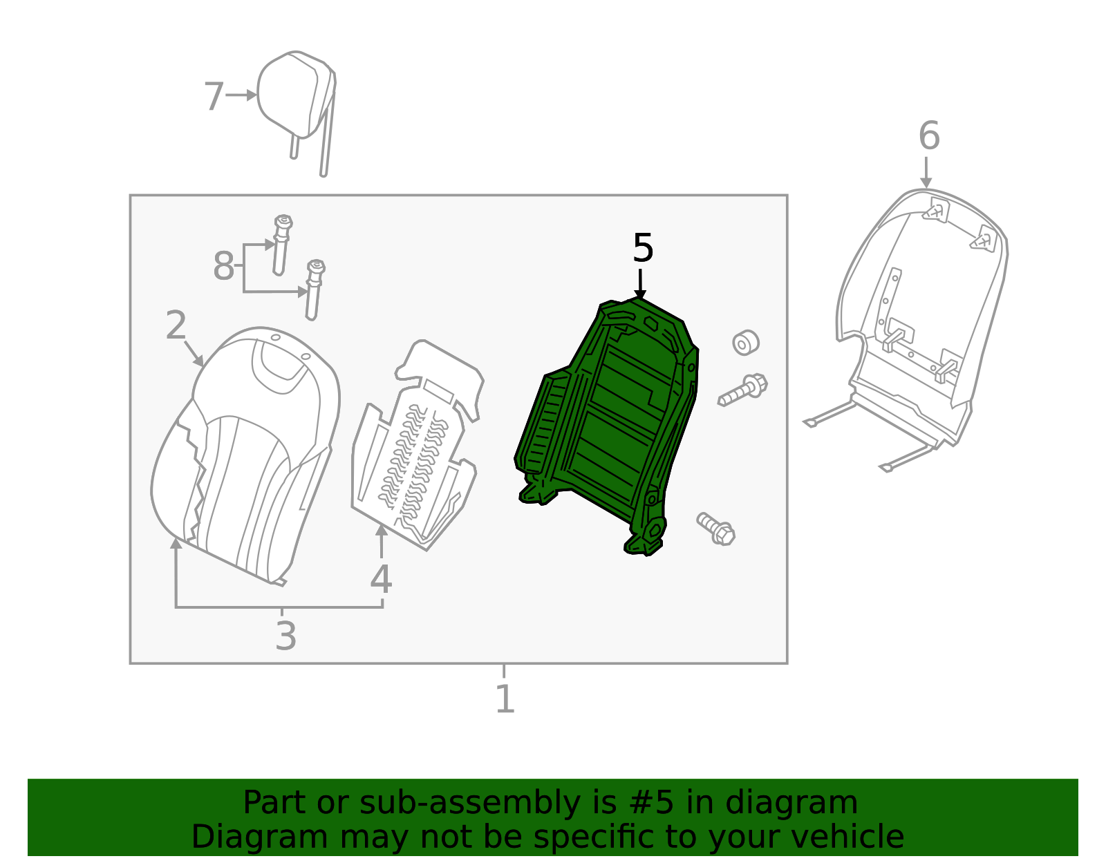 Hyundai - 88310-G9000-NNB - Seat Back Frame - 2019-2020 Genesis G70 ...