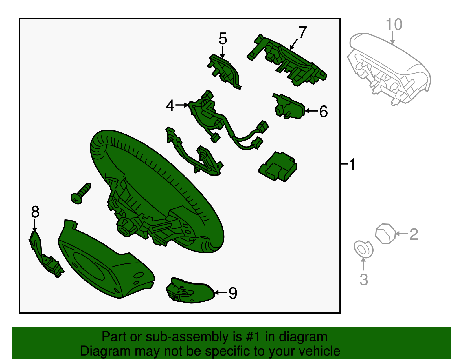 56100-1W082HUDS - Steering Wheel 2012-2017 Kia Rio | Genuine Kia Parts