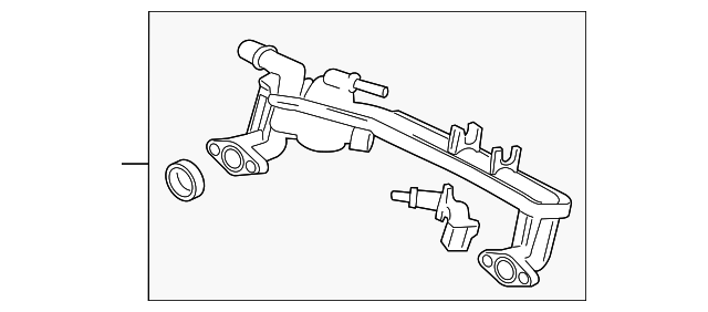 2013-2021 Jaguar Engine Coolant Outlet Flange AJ814053 | OEM Parts Online