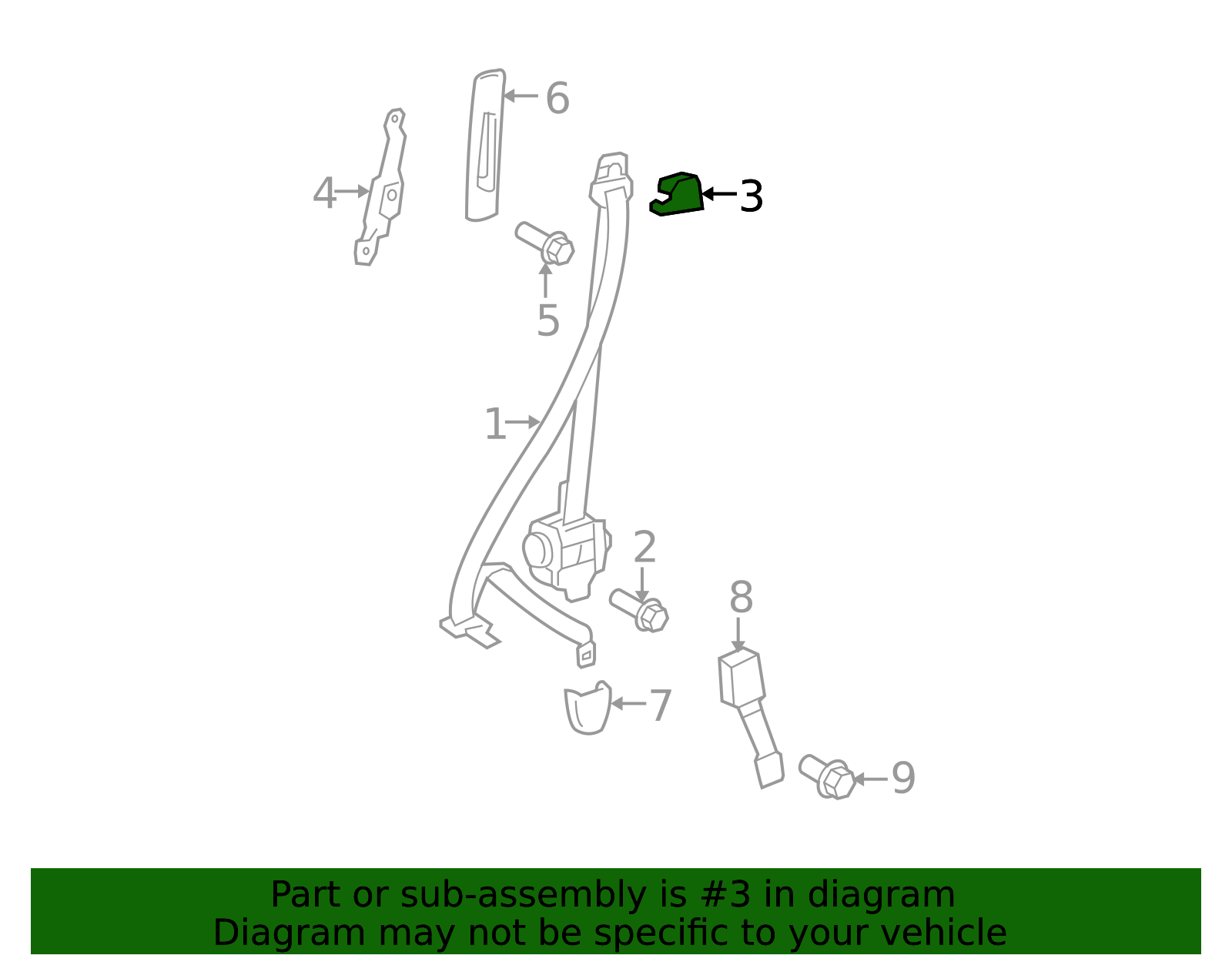 73178-52020-B0 - 2007-2012 Toyota Yaris - Belt & Retractor Cap ...