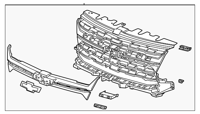 2021-2022 Chevrolet Colorado Primed Front Grille Kit 84922758 GM ...