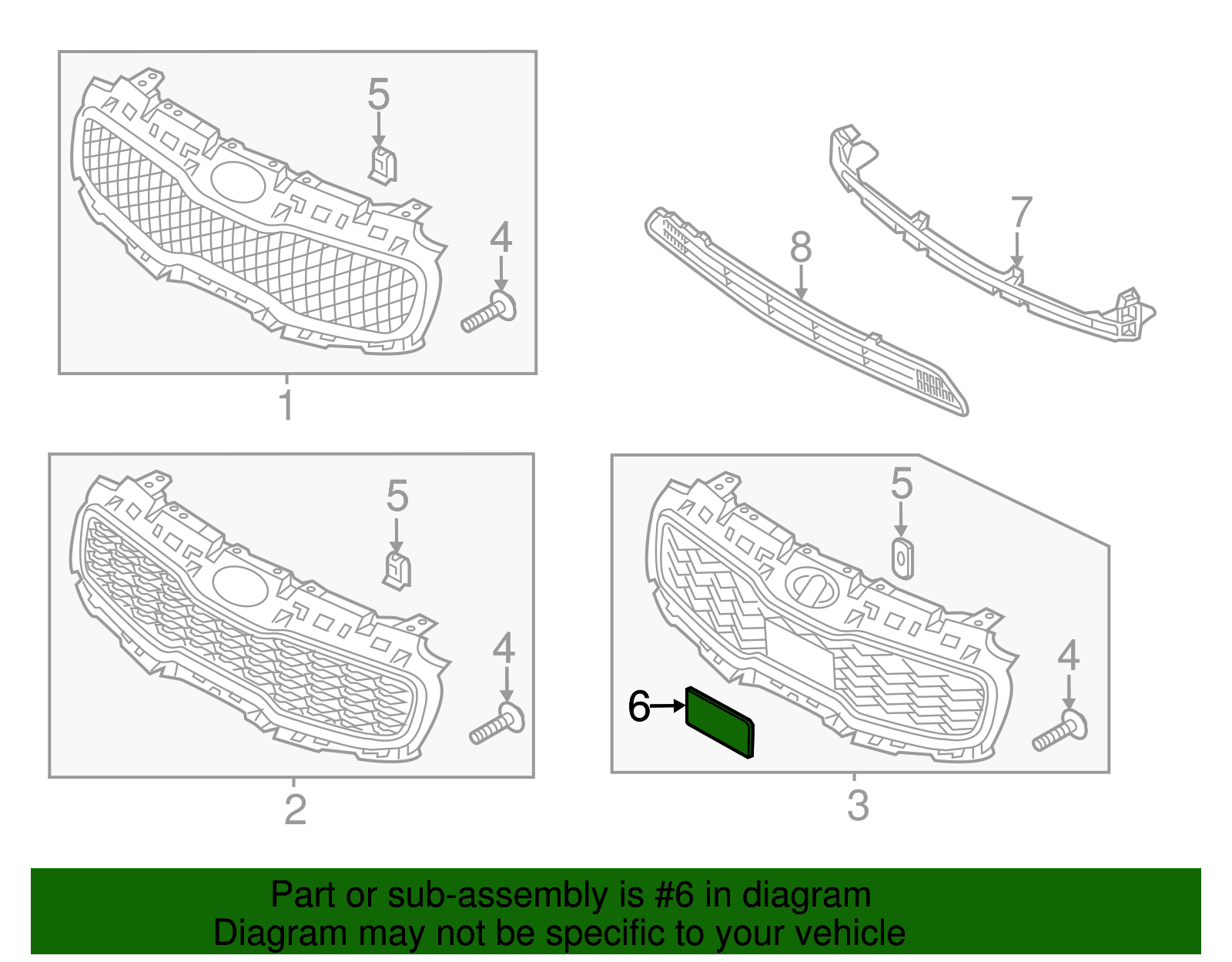 2017-2019 Kia Sportage Grille Assembly Cover 86356-D9700 | TascaParts.com