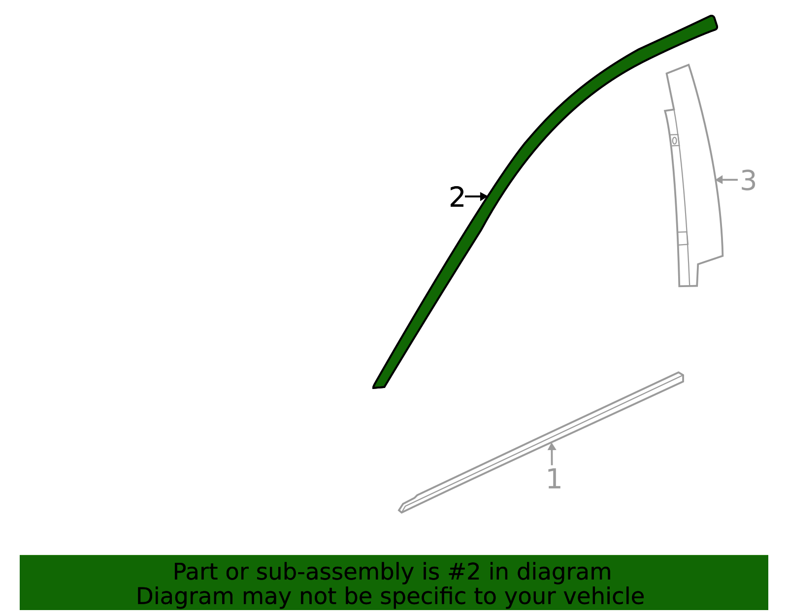 84039297 - 2020-2024 Cadillac CT5 - Rear Driver Side Door Window Upper ...