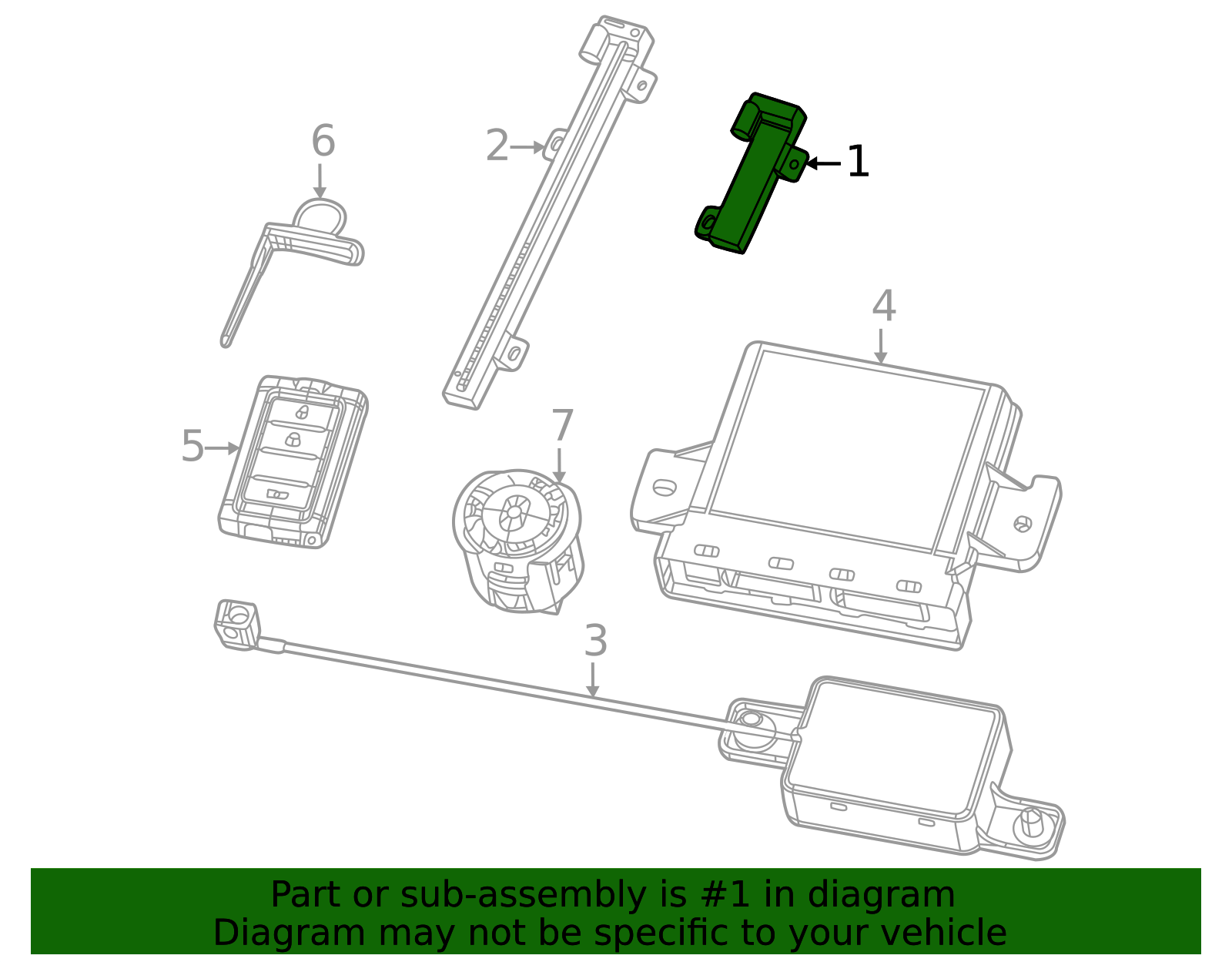 2021-2025 Mopar Keyless Entry Antenna 68509794AA | Mopar Parts Canada