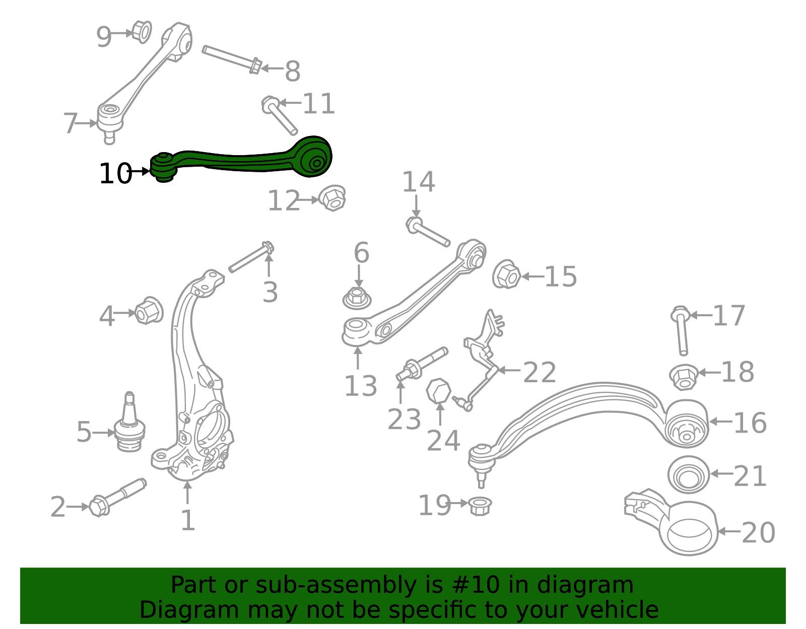 2015-2026 Porsche Macan Rear Upper Control Arm PAC-407-509 | Parts