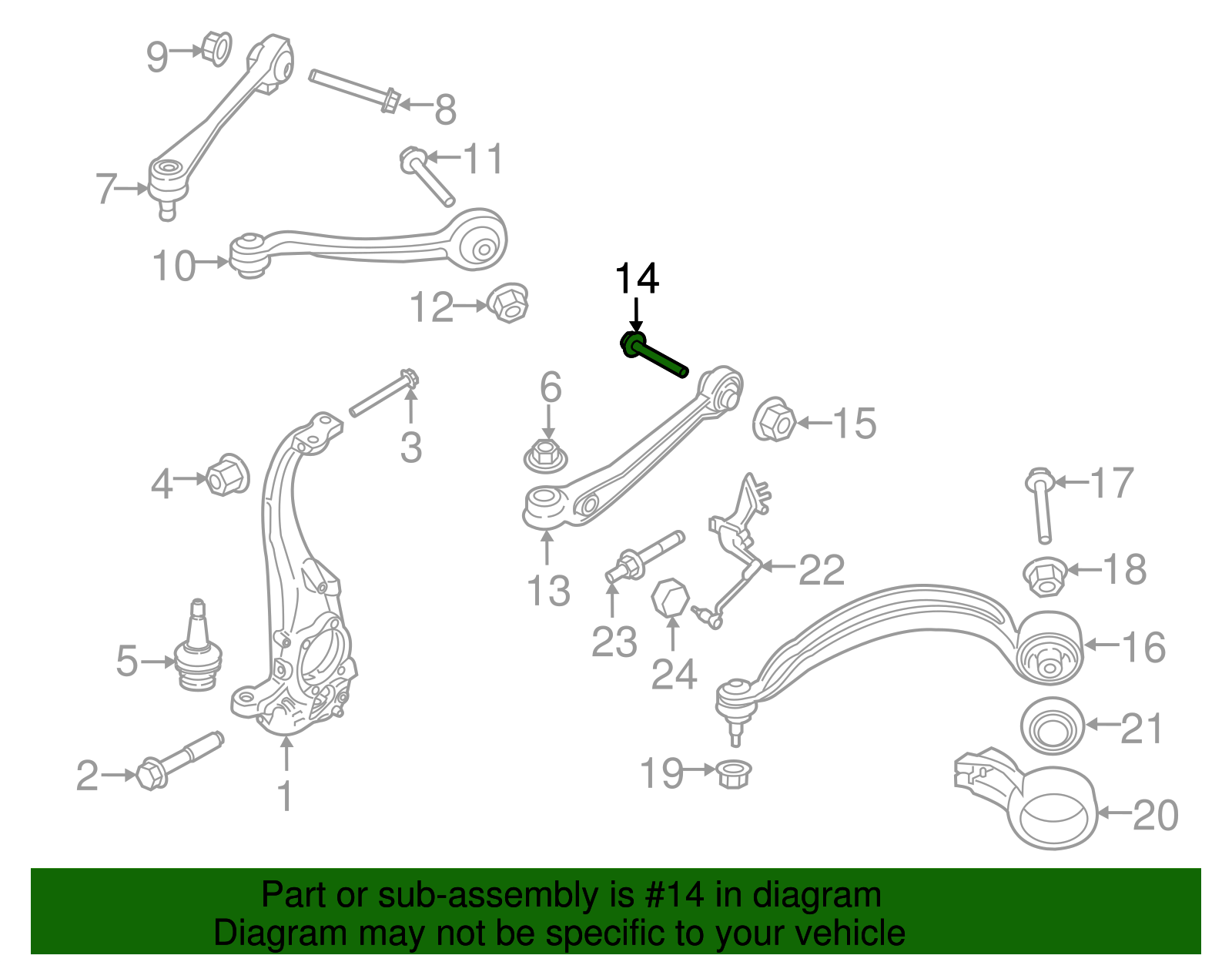 2015-2024 Porsche Macan | Lower Control Arm Mount Bolt | WHT-001-949 ...