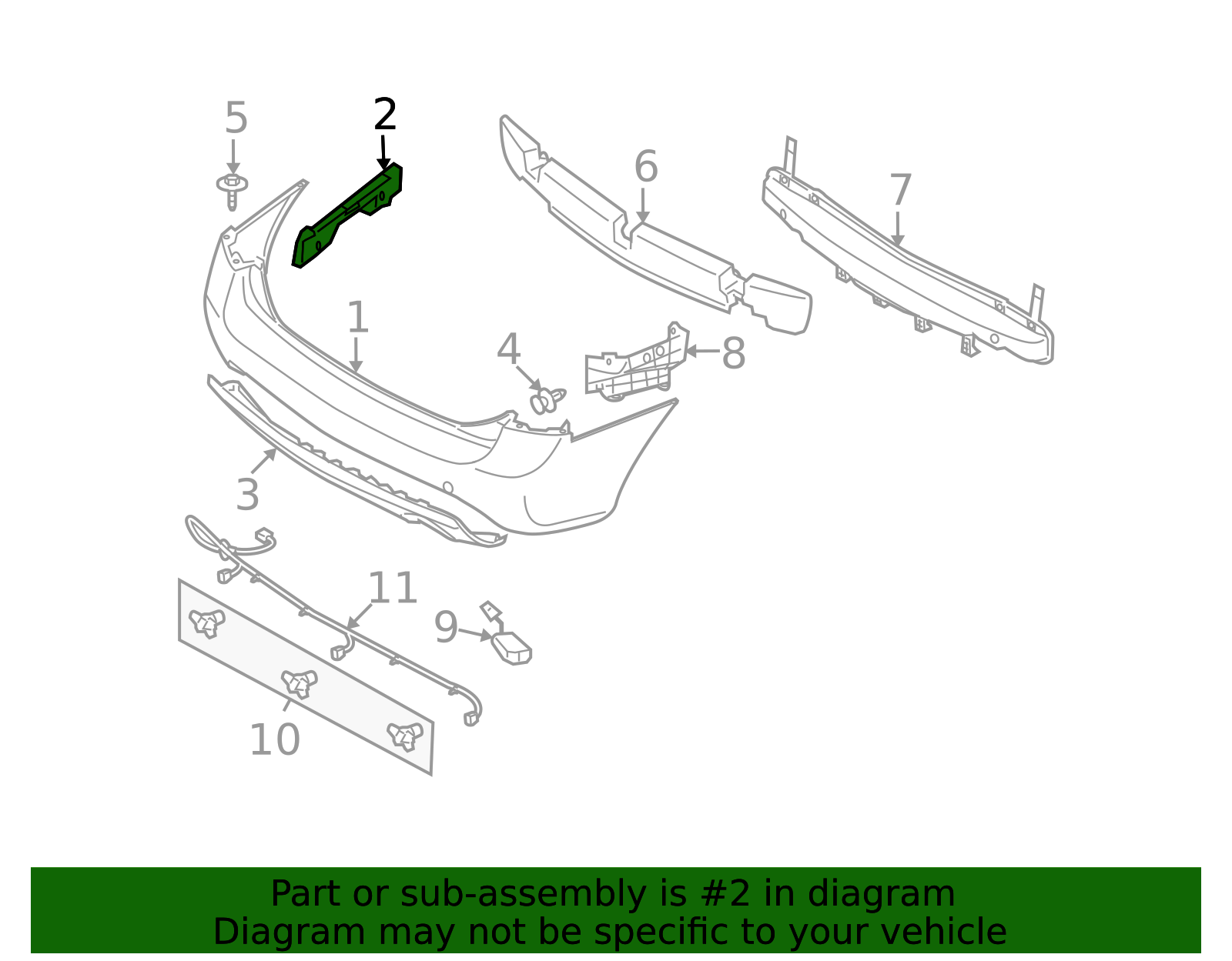 86614-1D000 - Bumper Cover Side Bracket 2007-2010 Kia Rondo | Kia.Parts ...