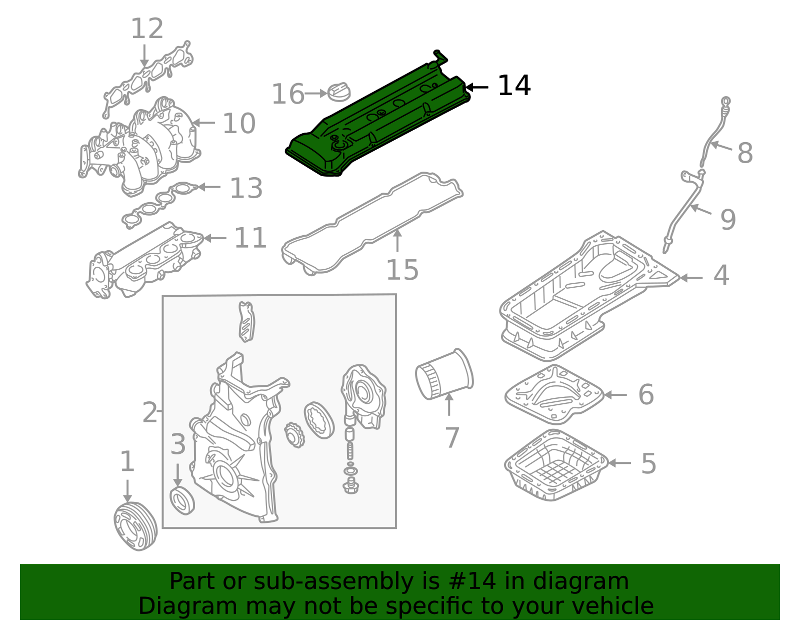 2002-2006 Nissan Valve Cover 13264-3Z001 | Gates Nissan Parts