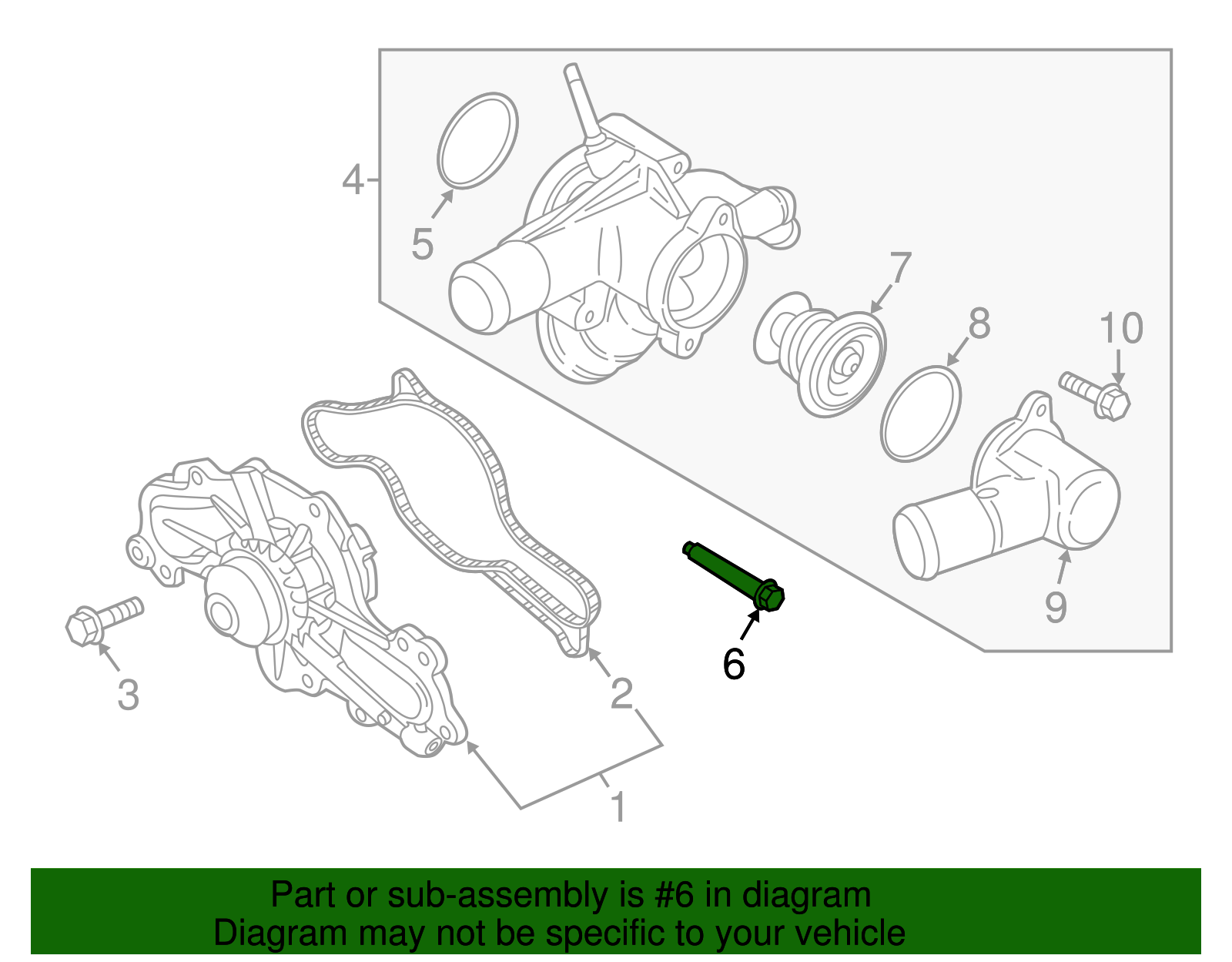 Genuine OEM Ford Part - Engine Cylinder Head Bolt W503279-S437 ...